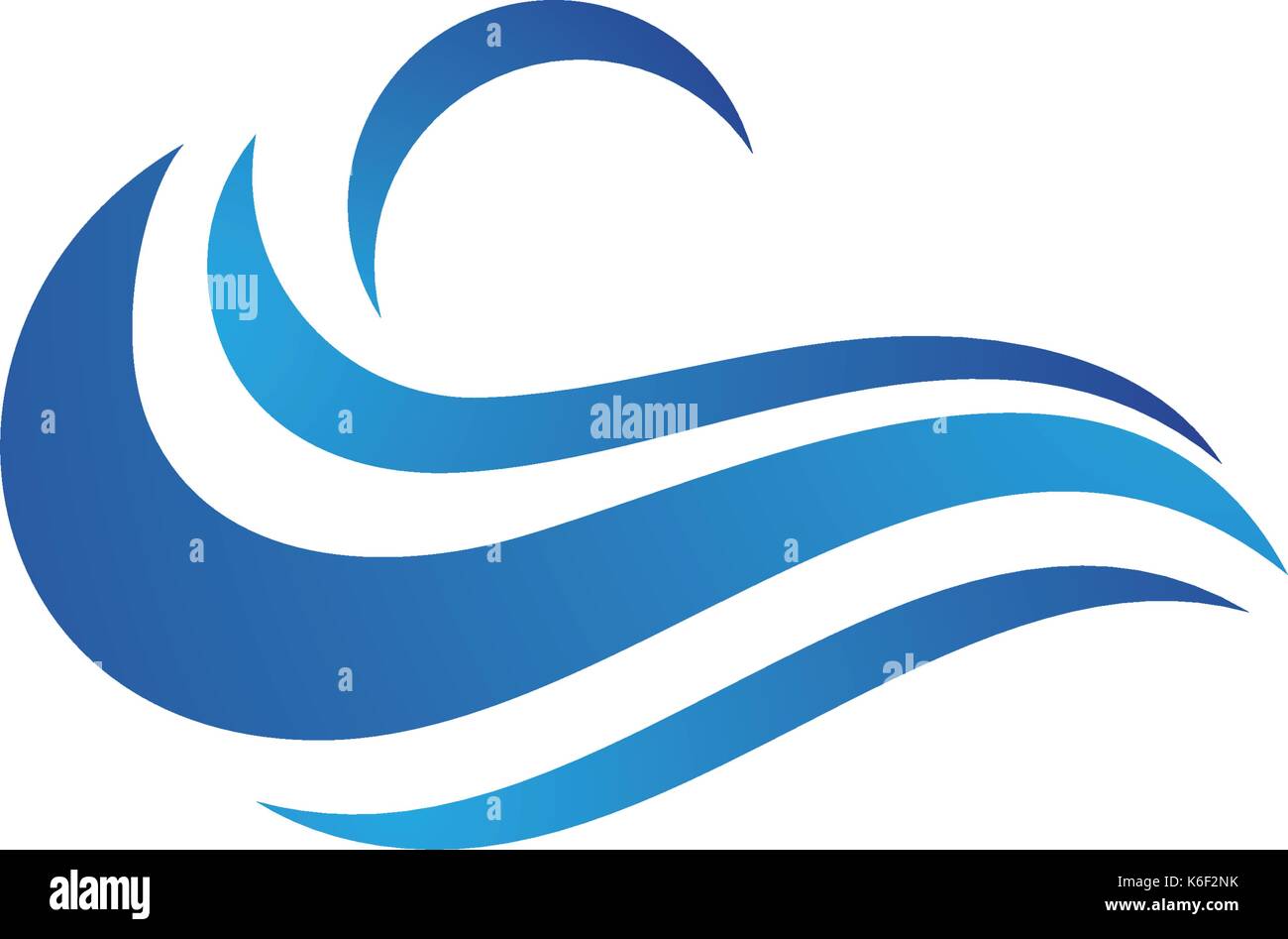 Water Wave symbol and icon Logo Template vector Stock Vector Image ...