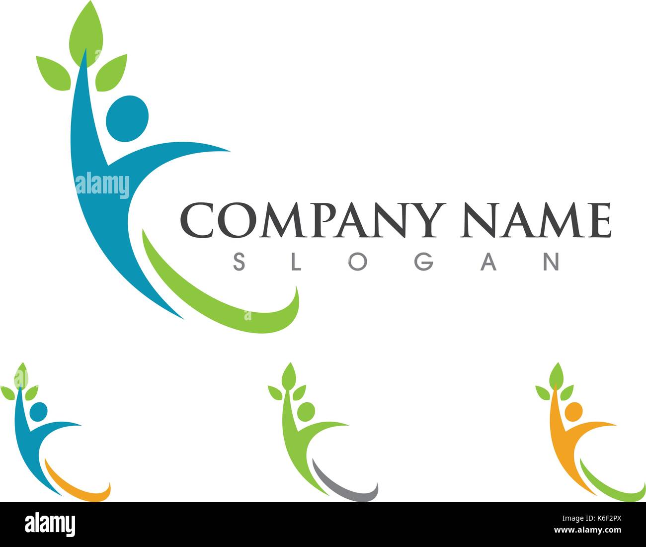 Human character logo sign Health care logo sign Stock Vector Image ...