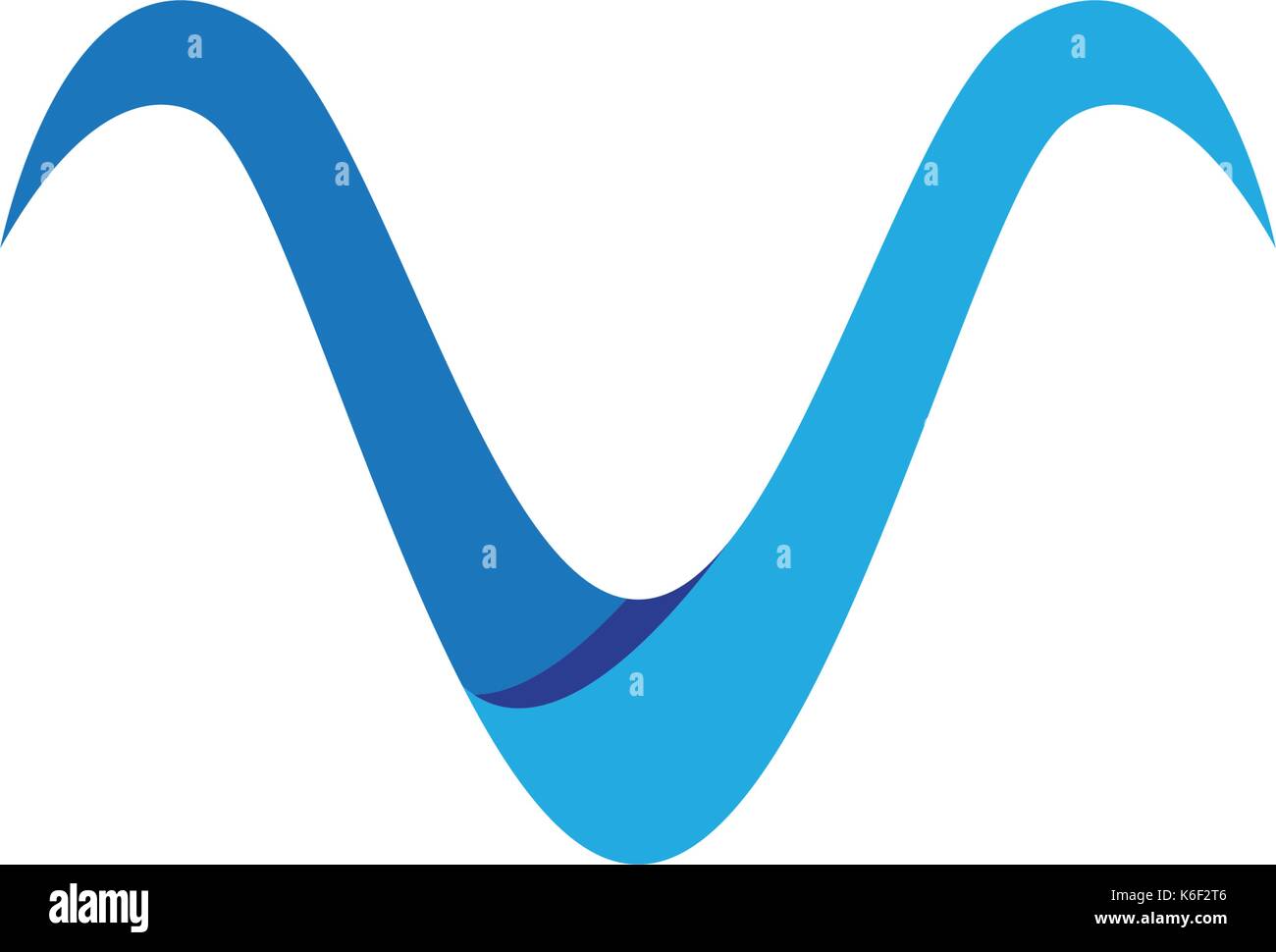 V letter wave Logo Template vector illustration Stock Vector Image ...