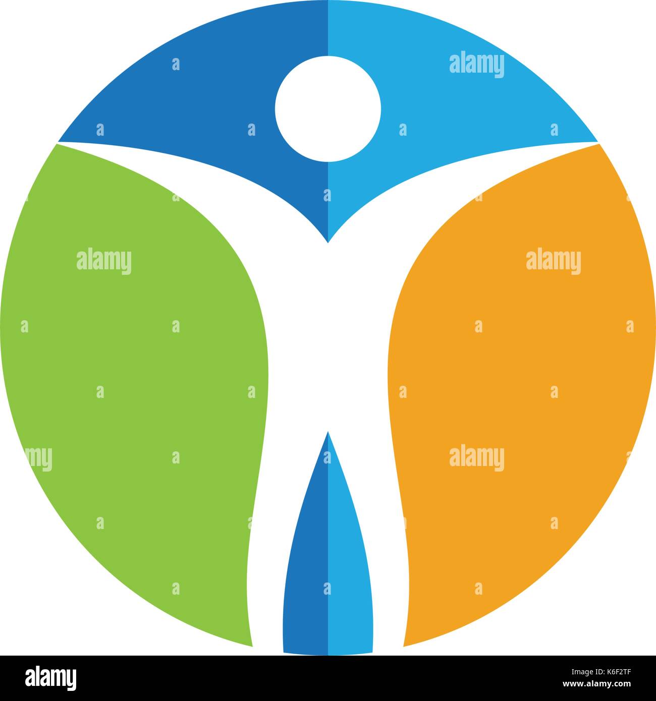 Human character logo sign Health care logo sign Stock Vector Image ...