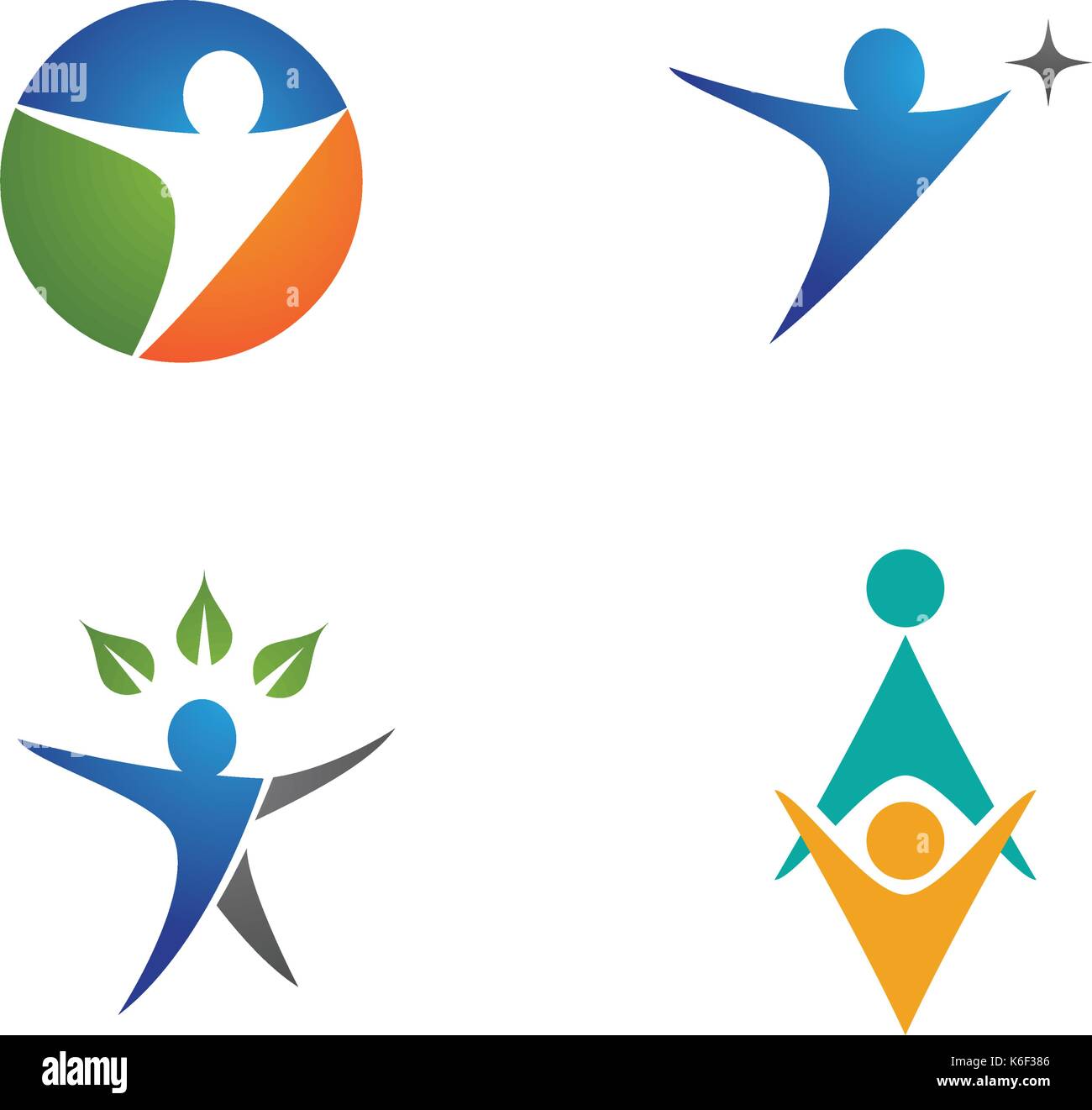 Human character logo sign Health care logo sign Stock Vector Image ...