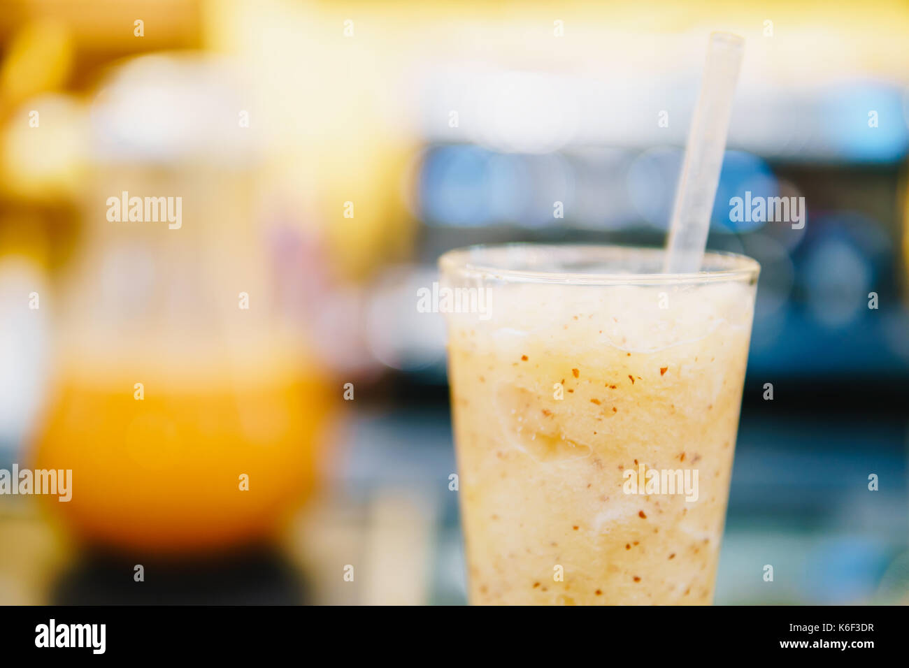 Healthy Orange Fruit Shake Juice Stock Photo - Alamy