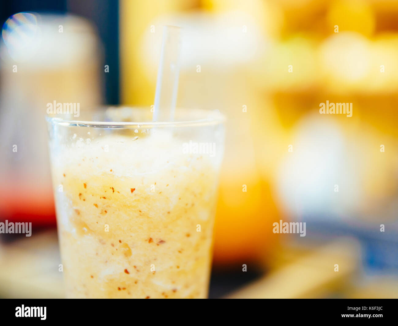 Healthy Orange Fruit Shake Juice Stock Photo - Alamy
