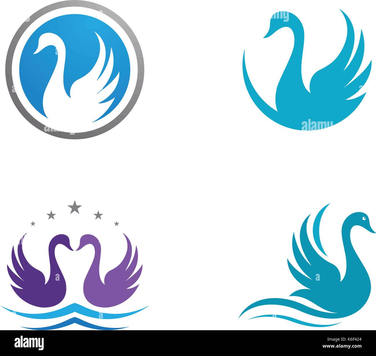 Goose Logo Template illustration isolated sign symbol Stock Vector ...