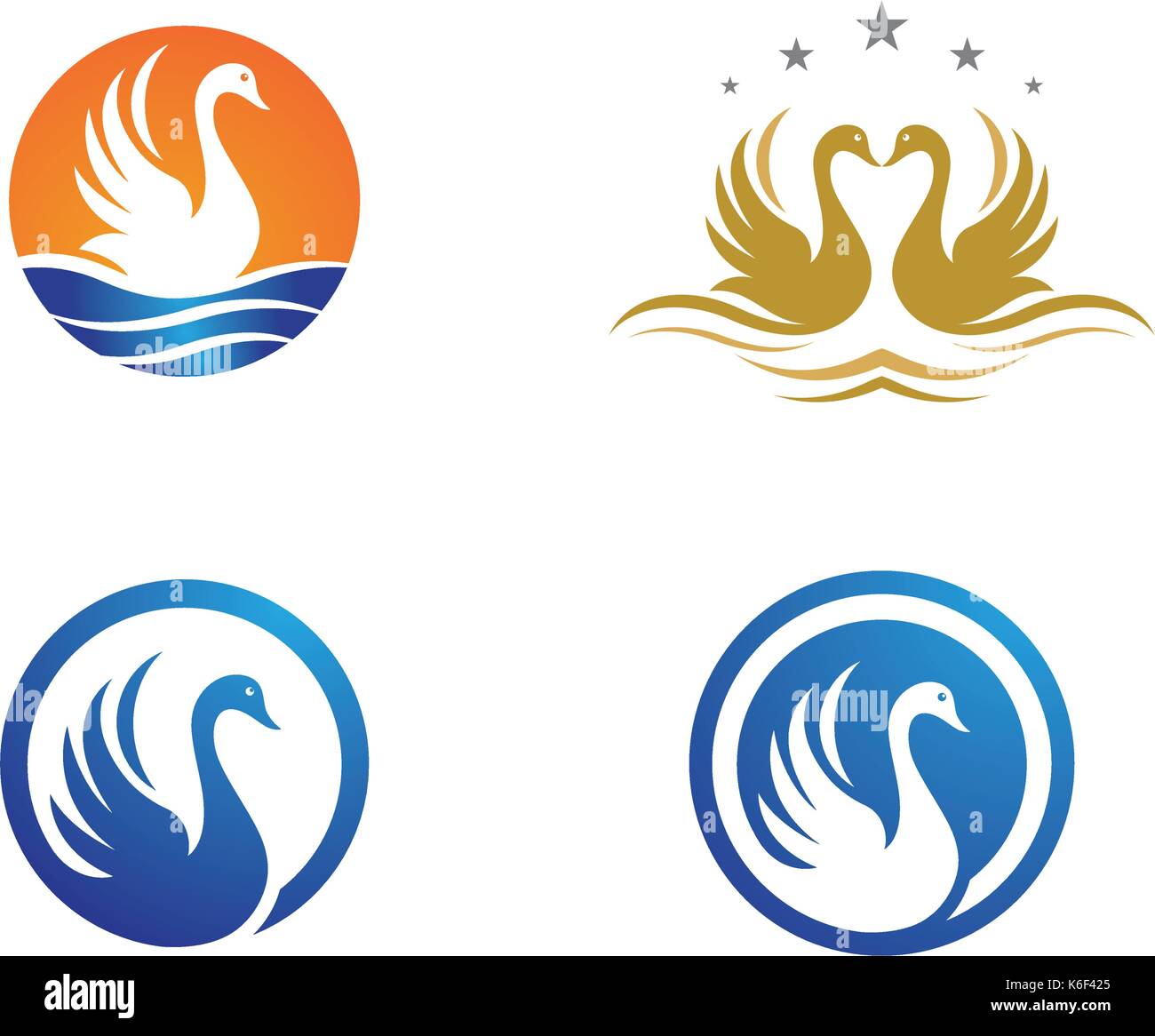 Goose Logo Template illustration isolated sign symbol Stock Vector ...