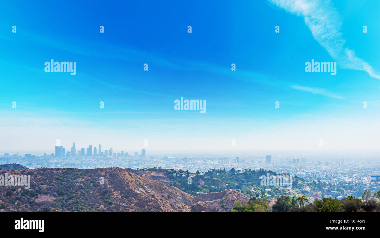 Blue sky over Los Angeles Stock Photo - Alamy