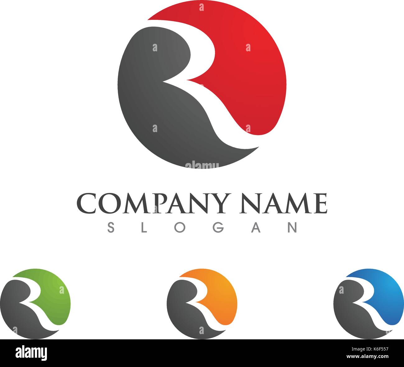 R letter logo design Stock Vector Images - Alamy