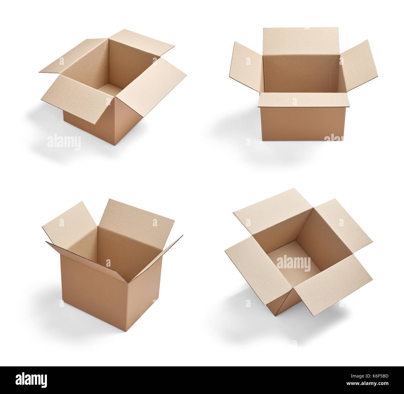 collection of various cardboard boxes on white background Stock Photo ...