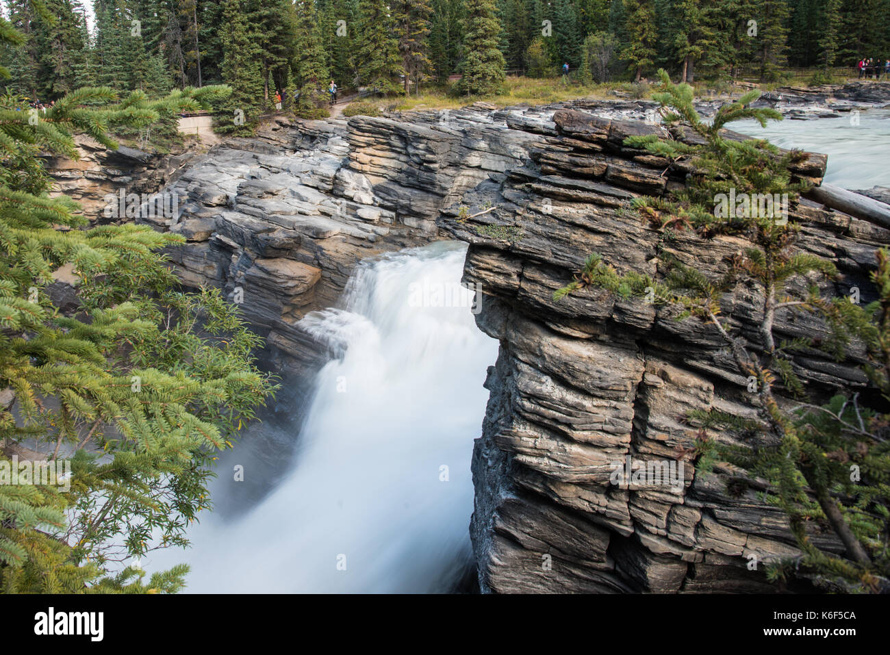 Athabasca Falls in Jasper National Park - Alberta, Canada Stock Photo ...