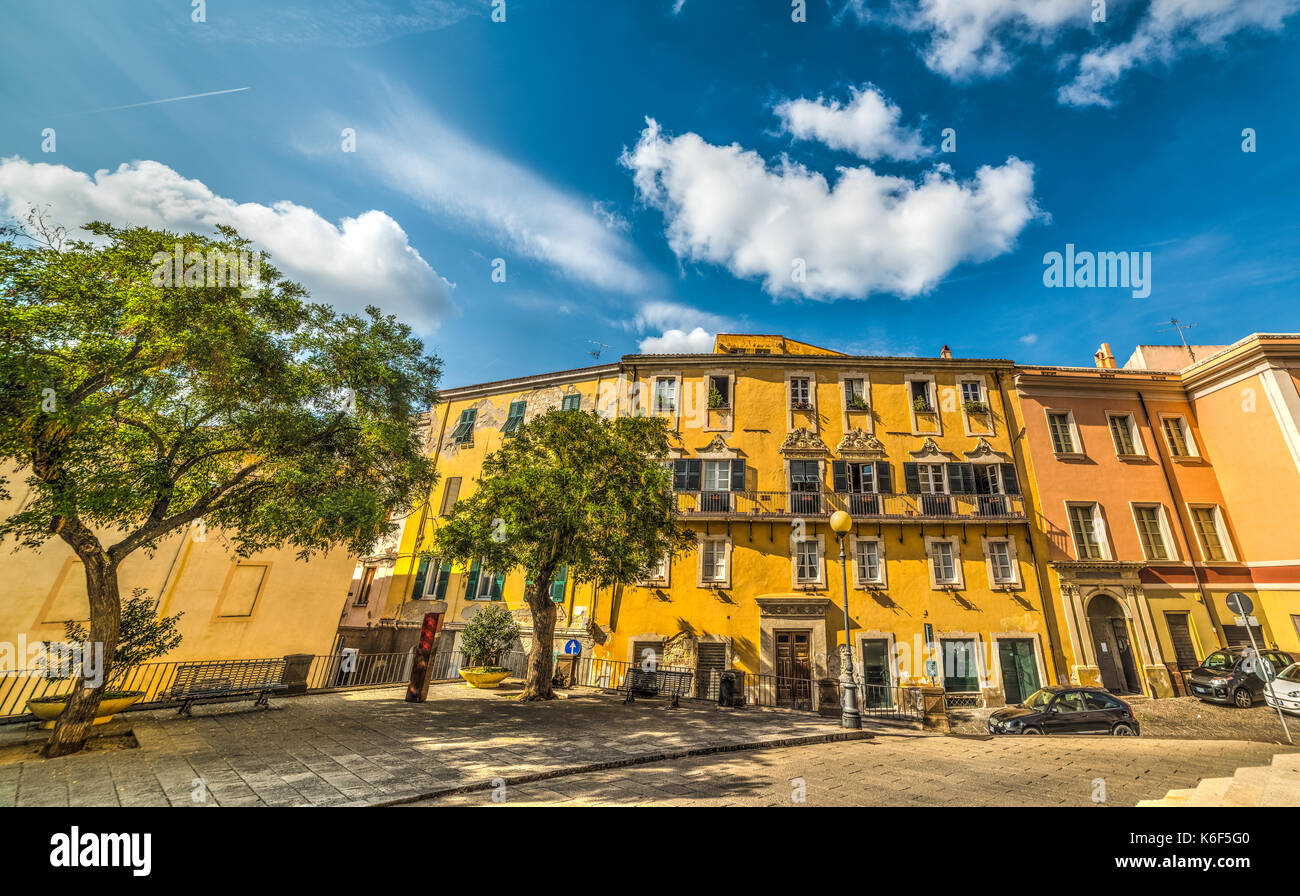 Piazza Duomo in Sassari old town, Italy Stock Photo - Alamy