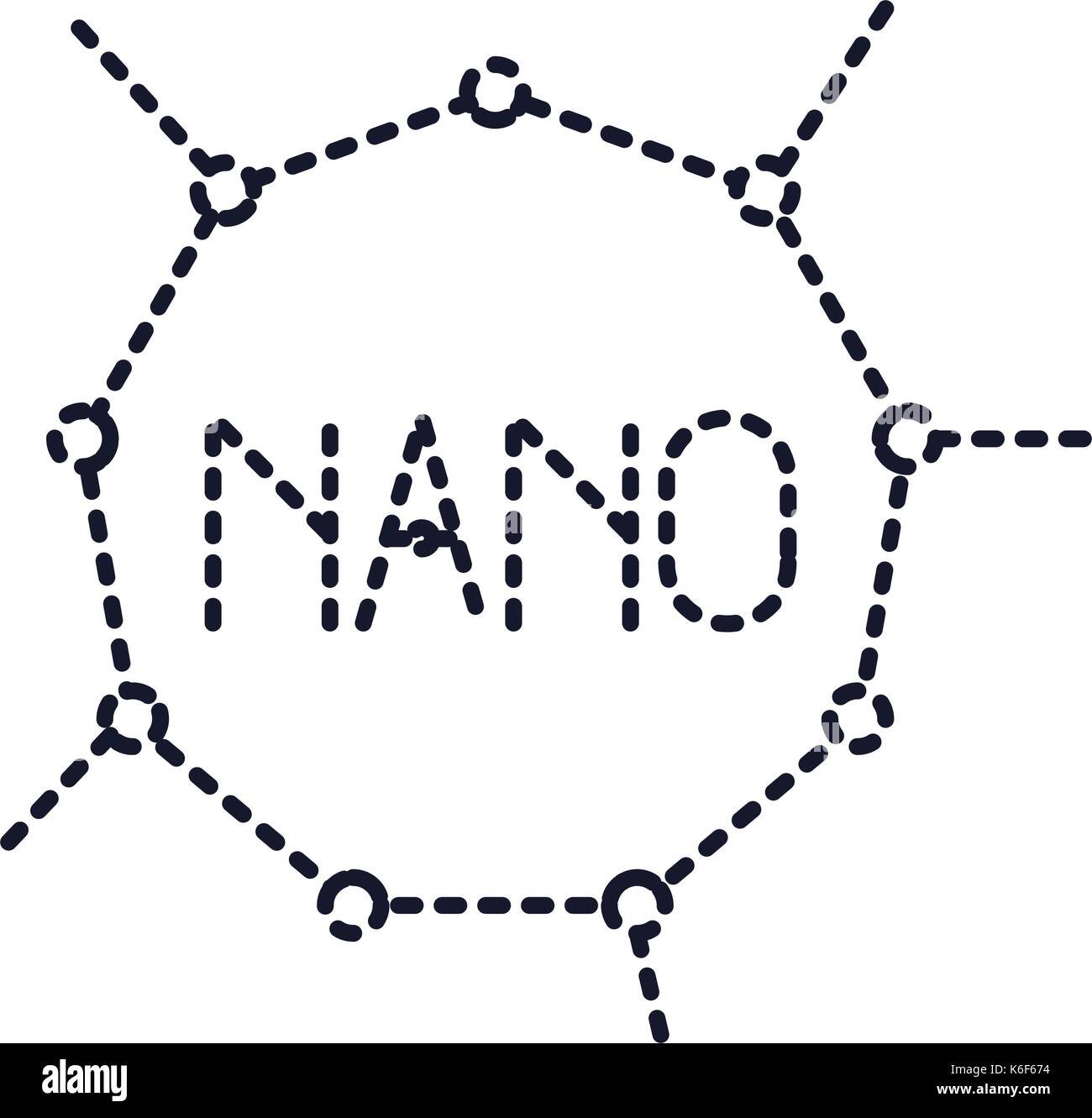 nano molecular structure monochrome silhouette dotted Stock Vector ...