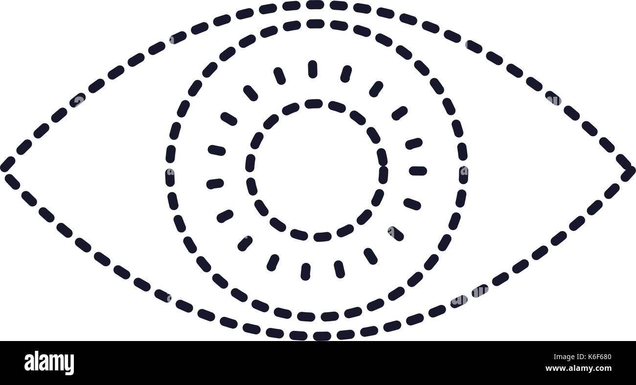 eye icon in monochrome silhouette dotted Stock Vector Image & Art - Alamy