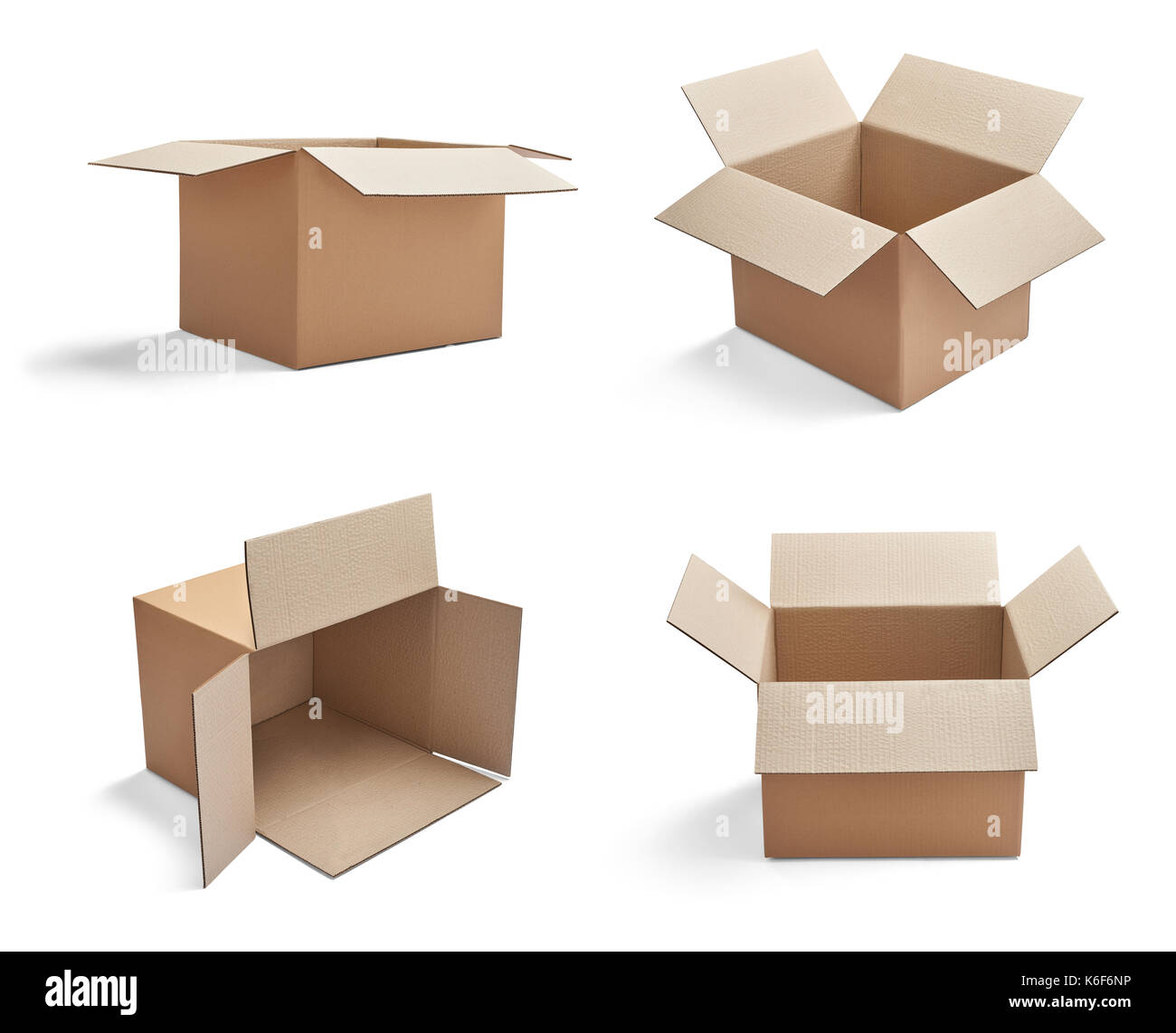 collection of various cardboard boxes on white background Stock Photo ...