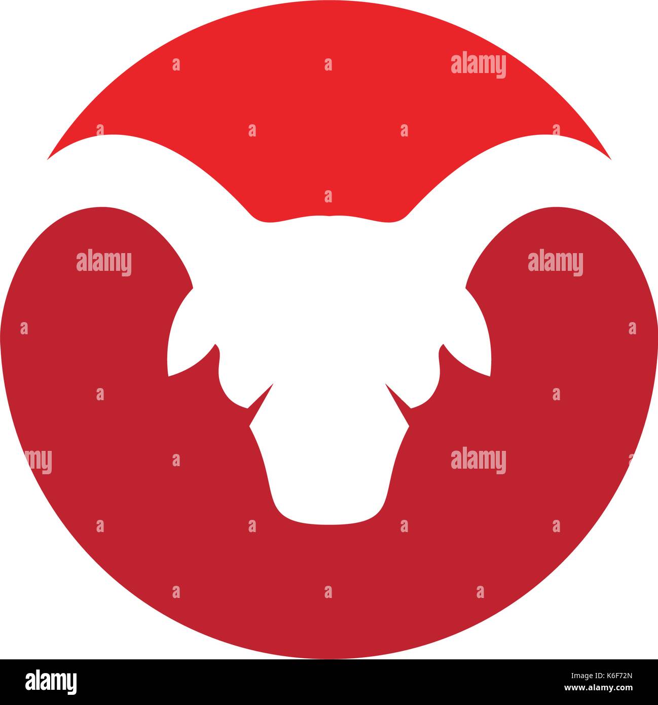 Red Bull Taurus Logo Template vector icon illustration Stock Vector ...