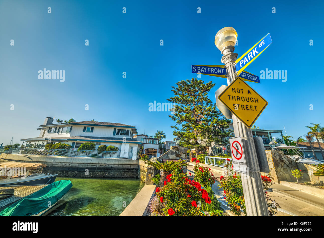 clear sky over Balboa Island, California Stock Photo - Alamy