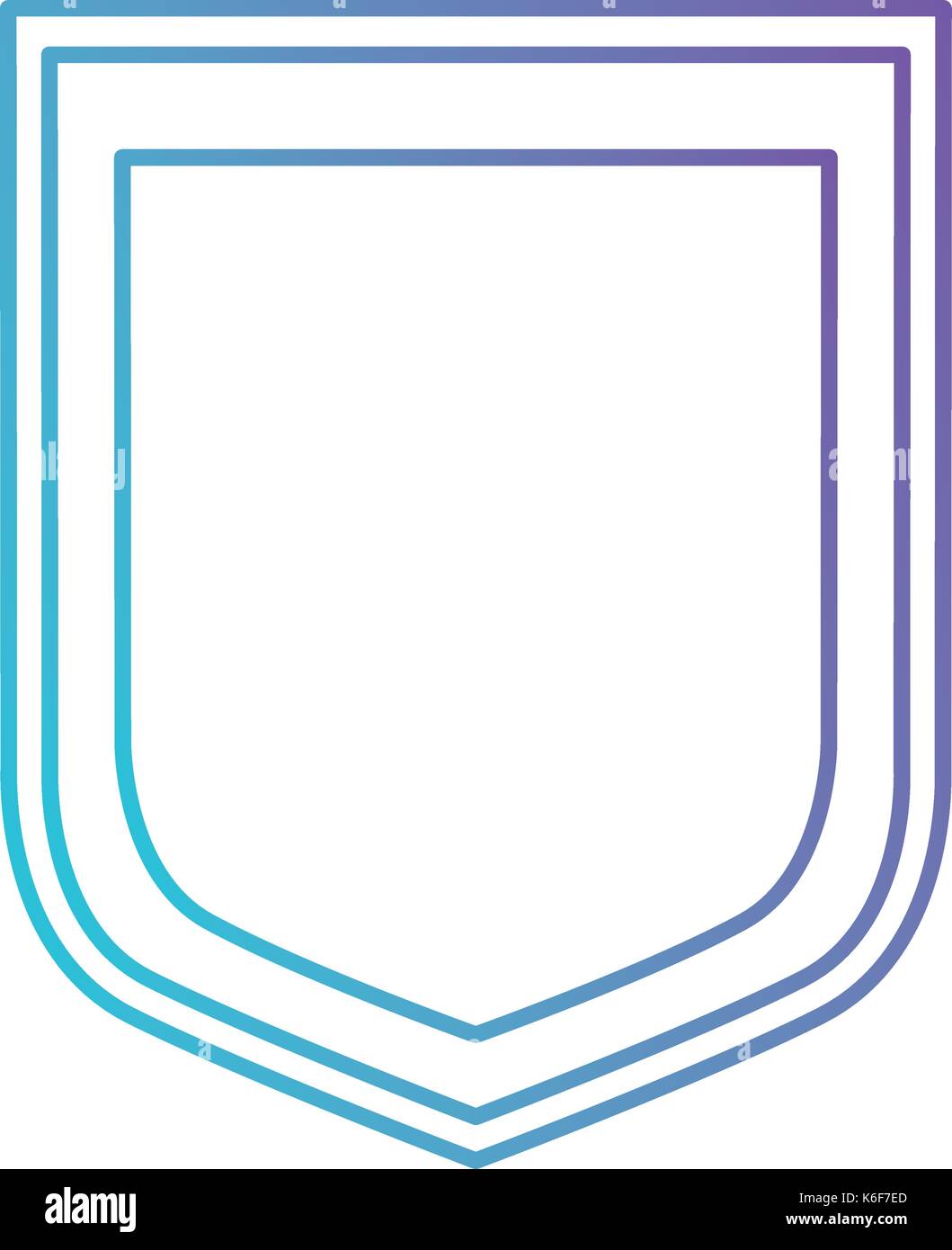 shield icon in color gradient silhouette from purple to blue Stock ...