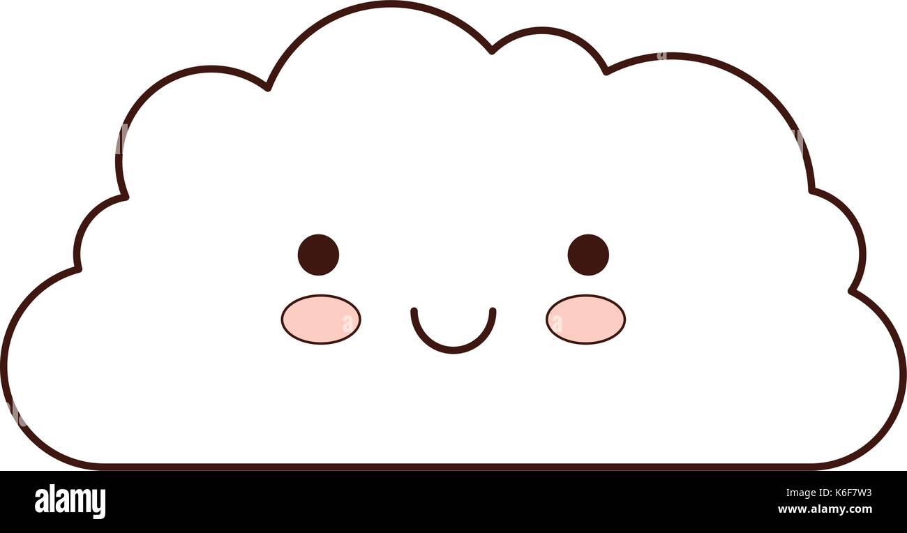 Cloud kawaii weather Stock Vector Images - Alamy
