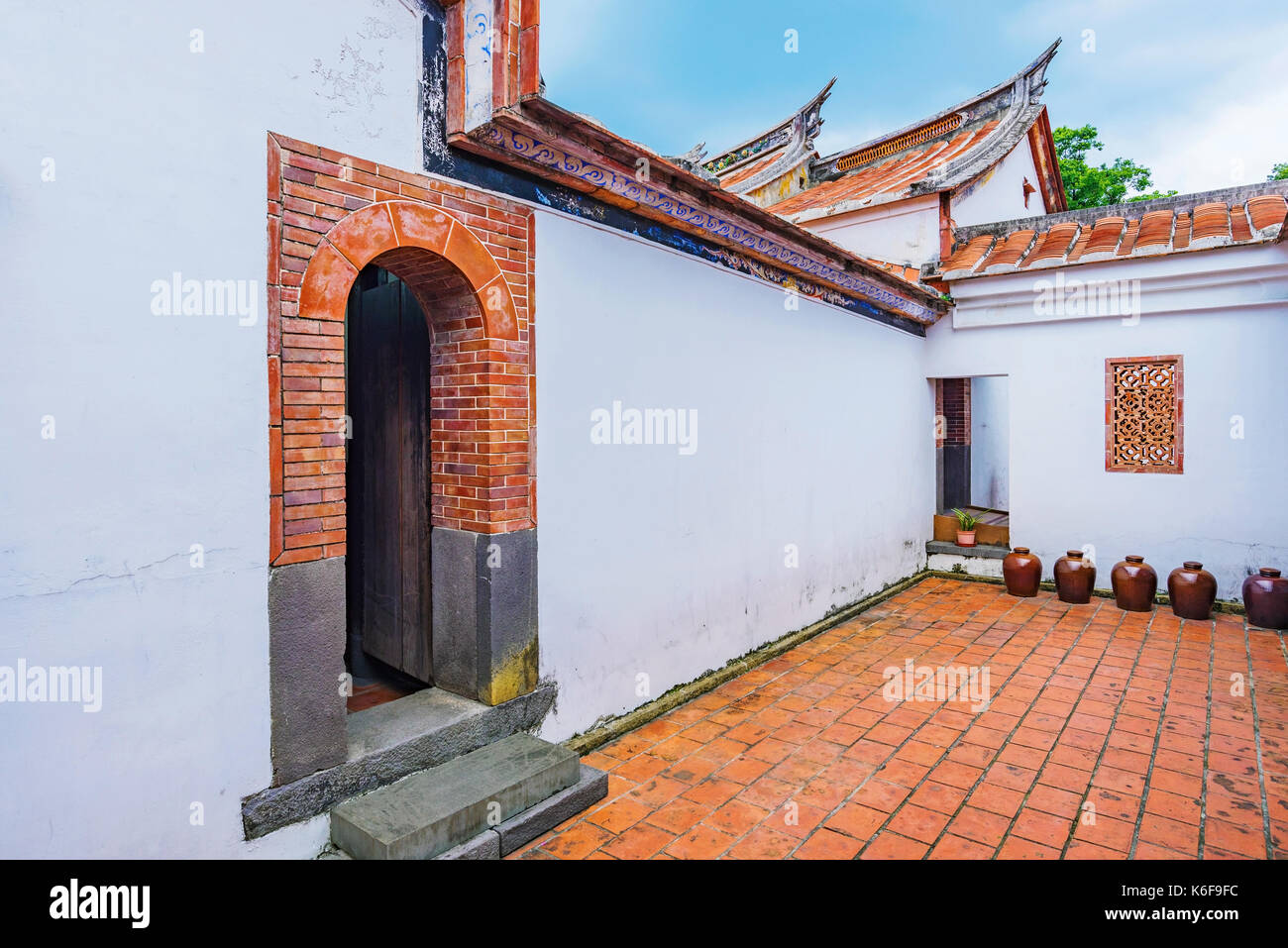 Ancient architecture of Lin An Tai historical house Stock Photo - Alamy