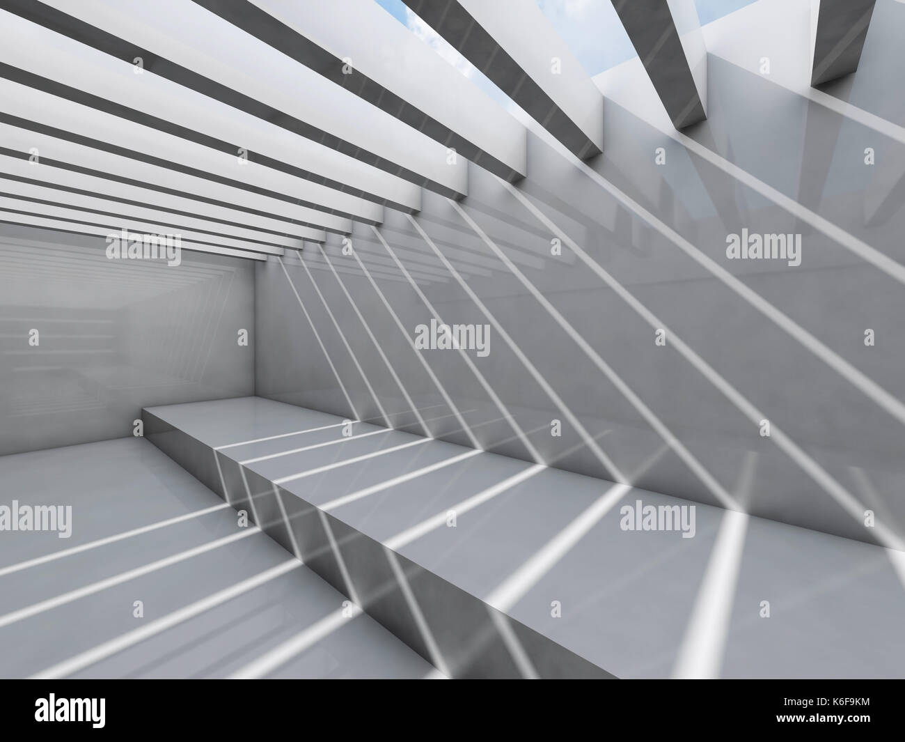 Abstract empty white interior background. Room with ceiling ...