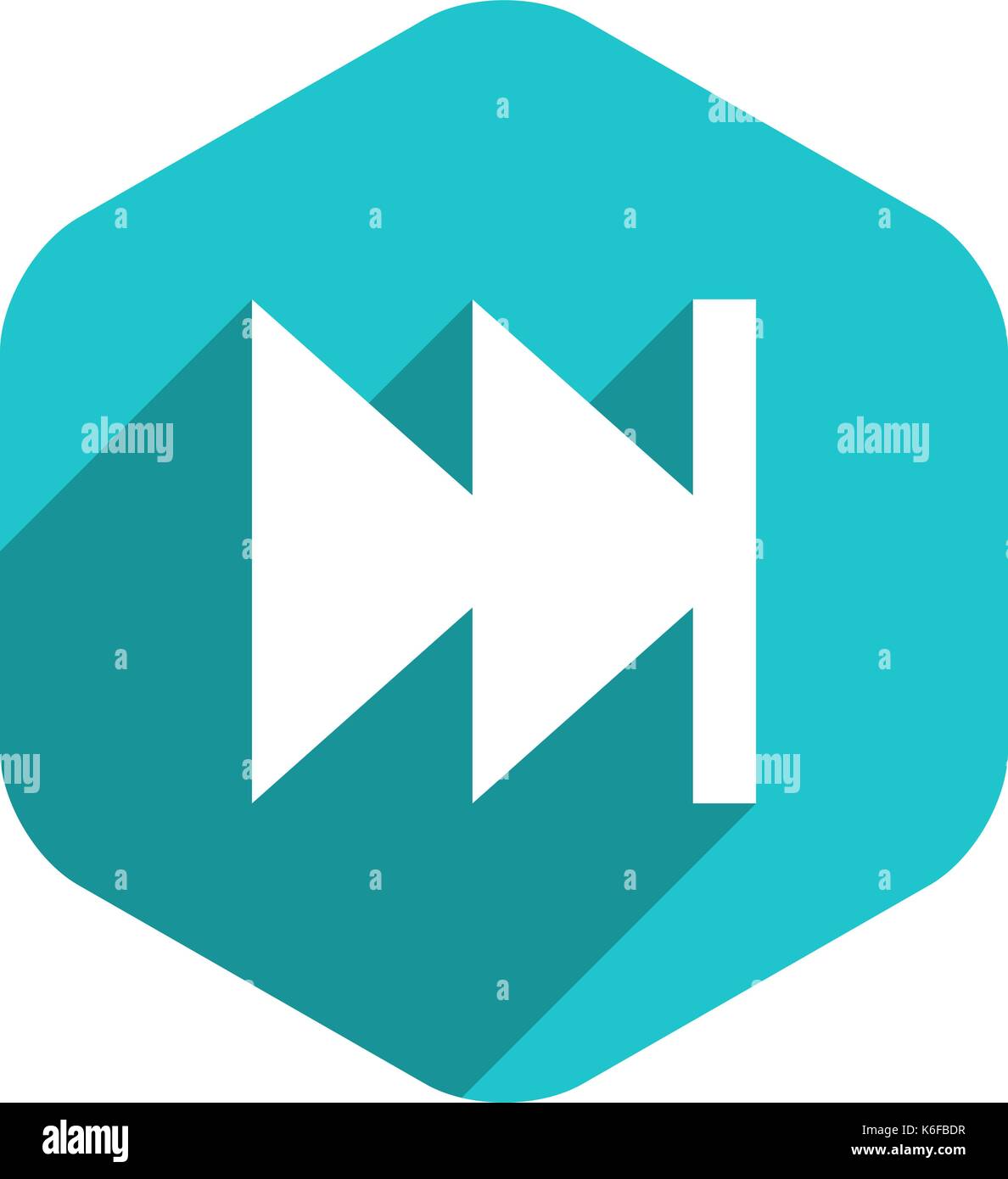 Use it in all your designs. Arrow sign last or first icon in hexagon ...