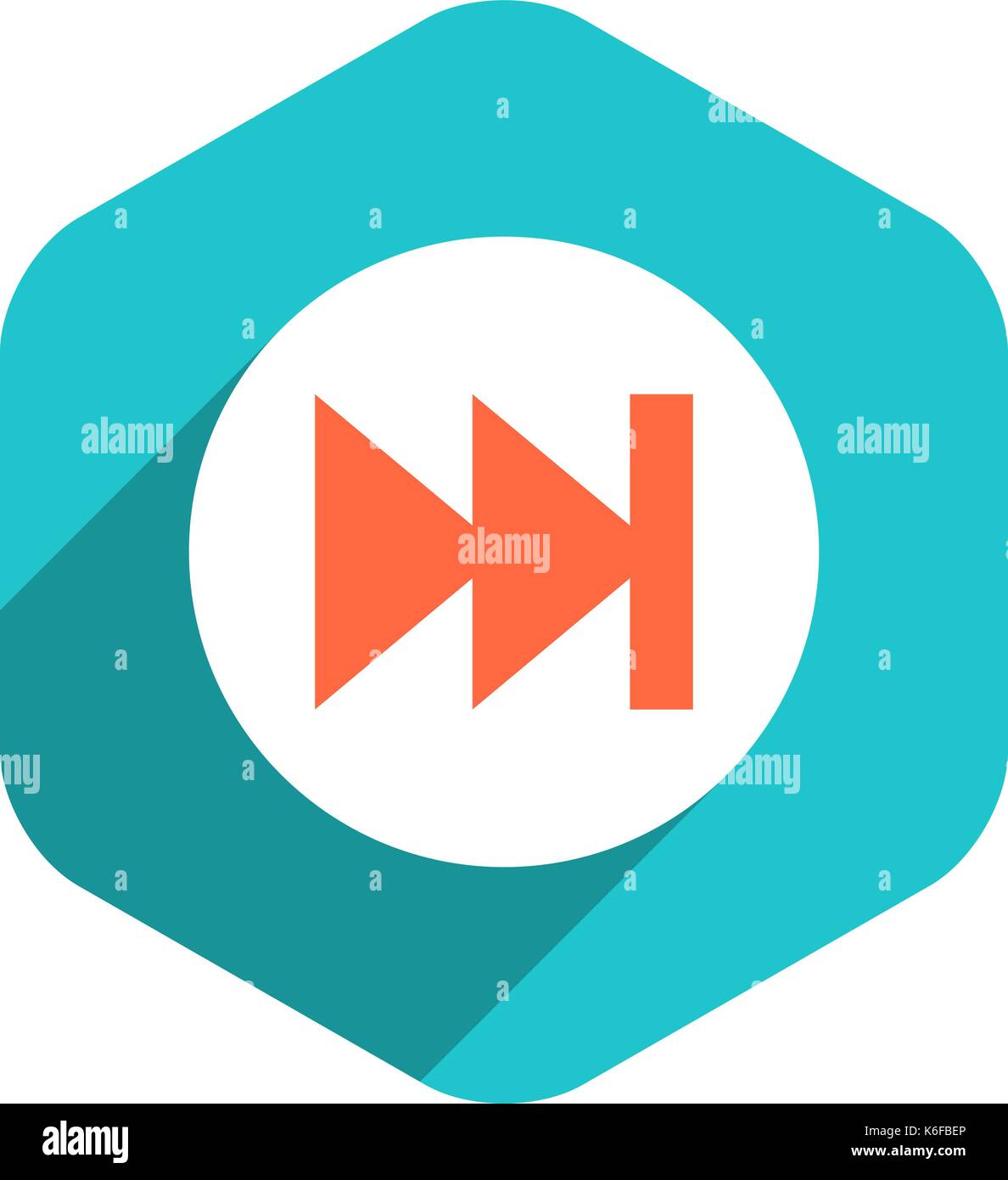 Use it in all your designs. Arrow sign last or first icon in hexagon ...