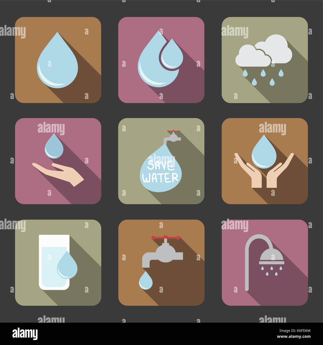 Save water and shower Stock Vector Images - Alamy