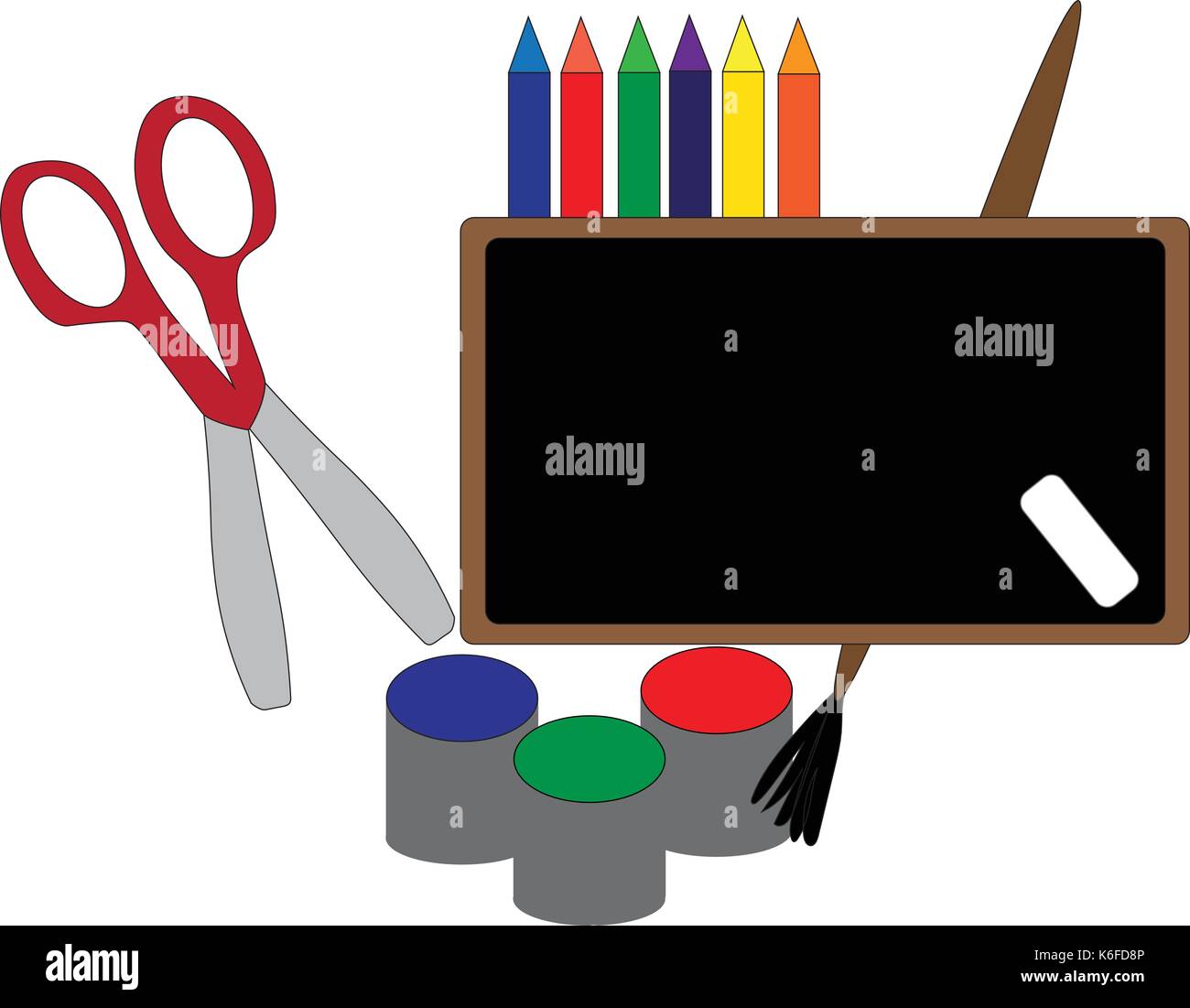 Art supplies painting on Stock Vector Images - Alamy