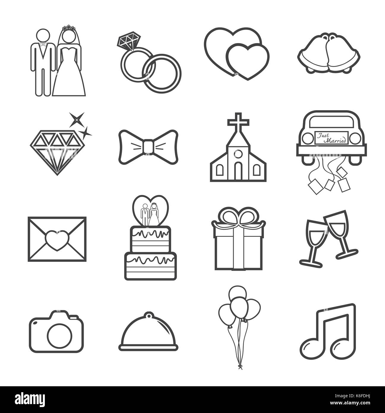 Wedding icon Cut Out Stock Images & Pictures - Alamy