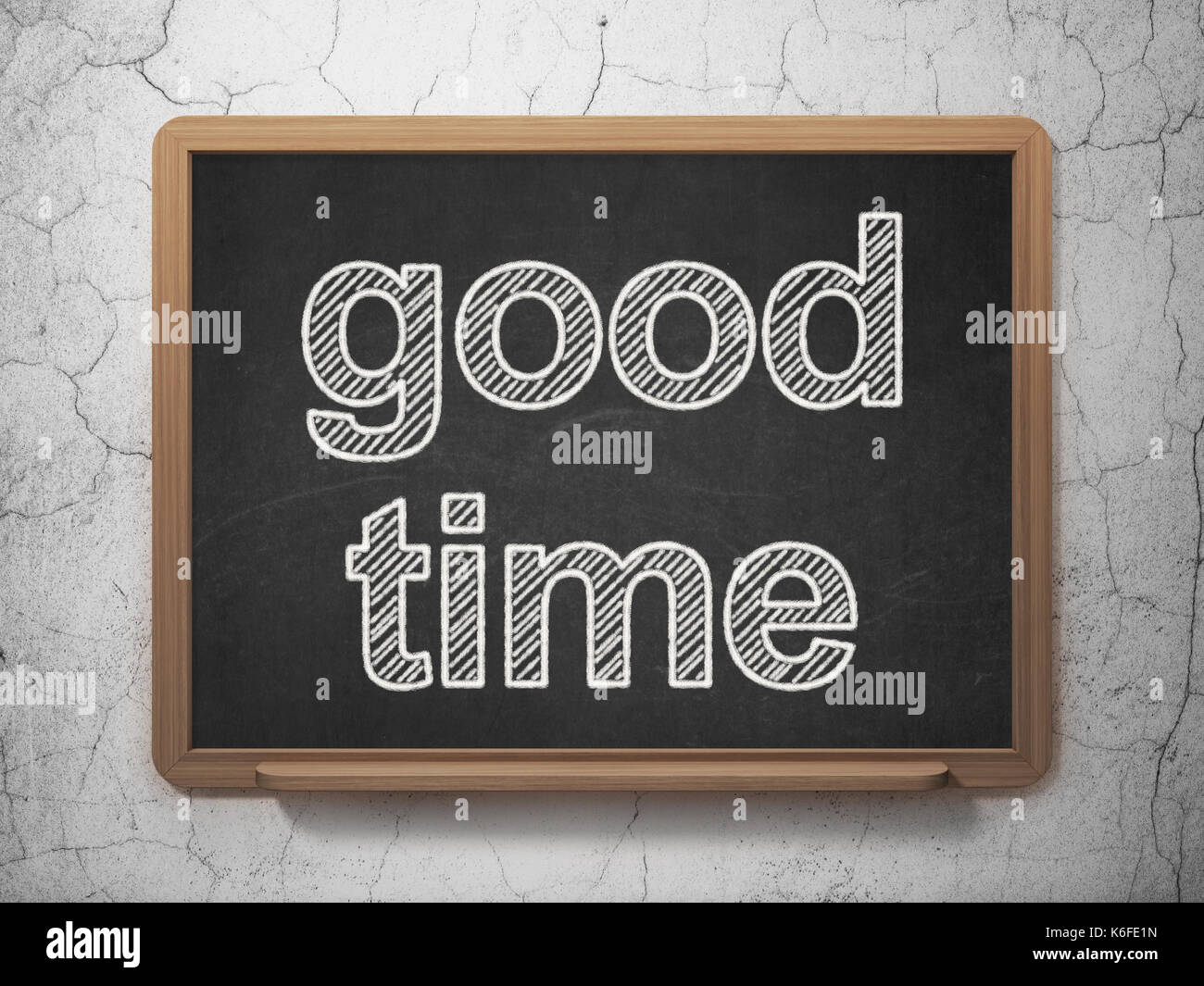 Timeline concept: Good Time on chalkboard background Stock Photo - Alamy