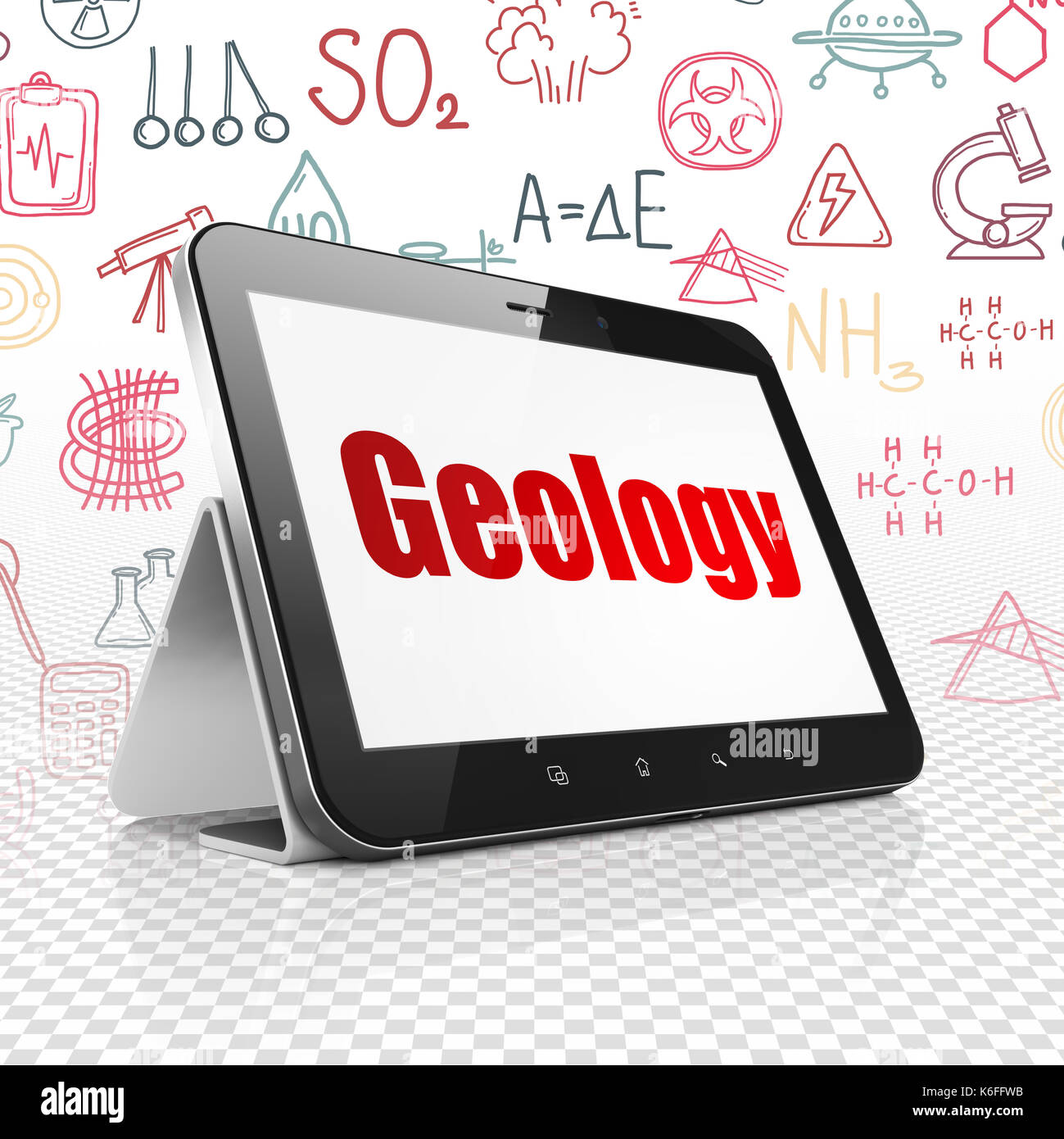 Science concept: Tablet Computer with Geology on display Stock Photo ...