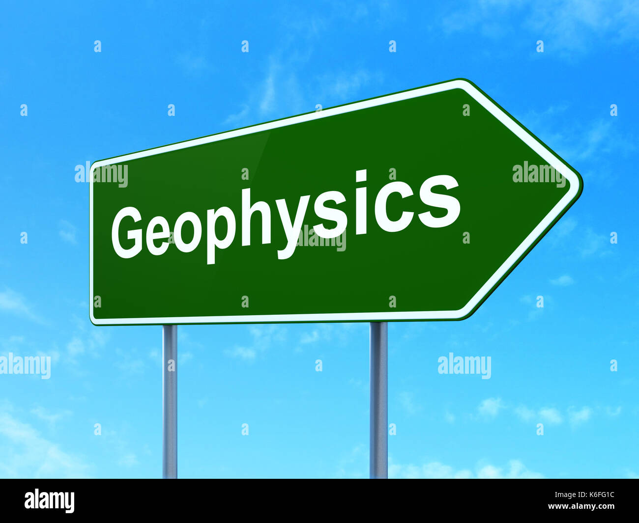 Science concept: Geophysics on road sign background Stock Photo - Alamy