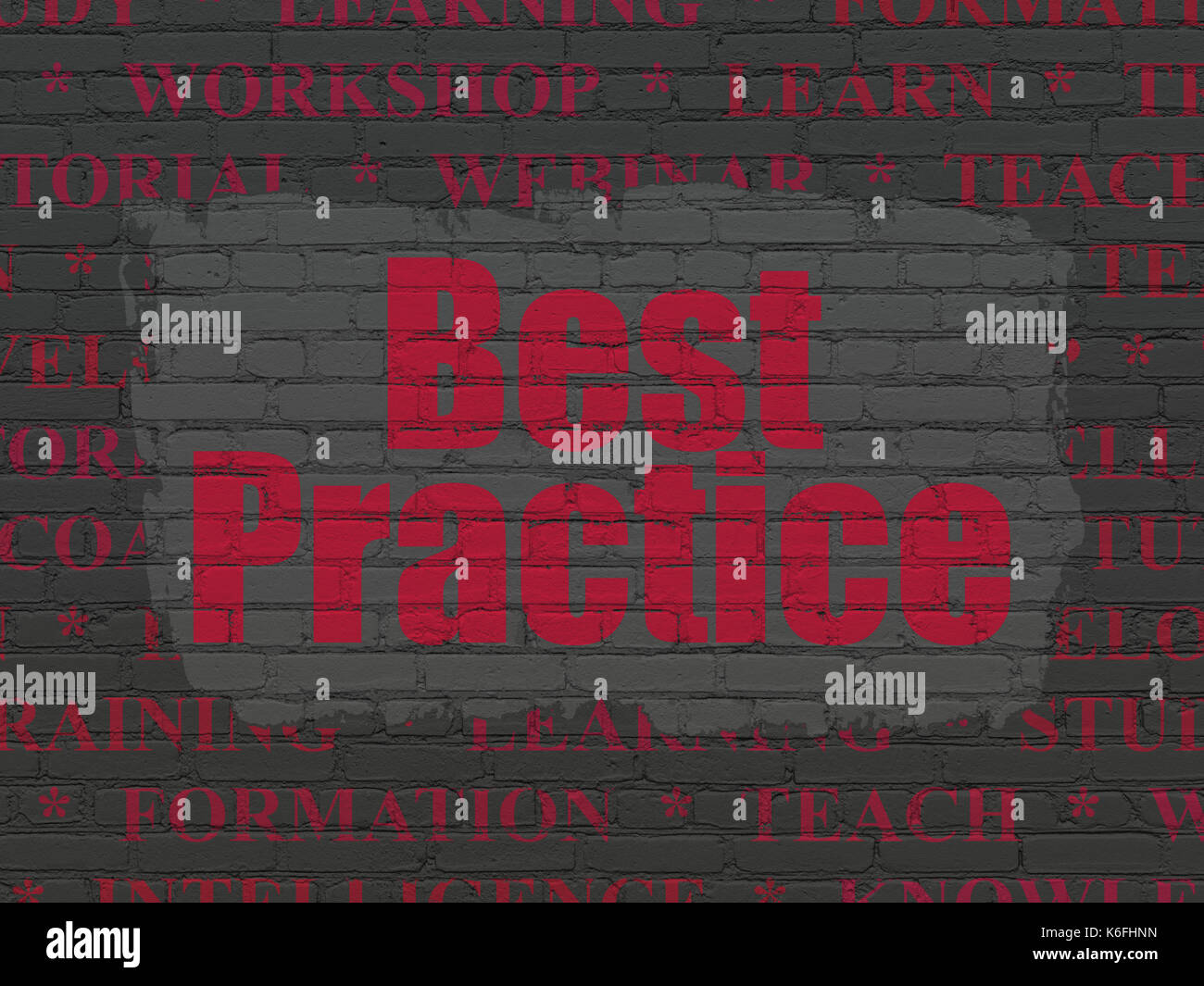 Studying concept: Best Practice on wall background Stock Photo - Alamy
