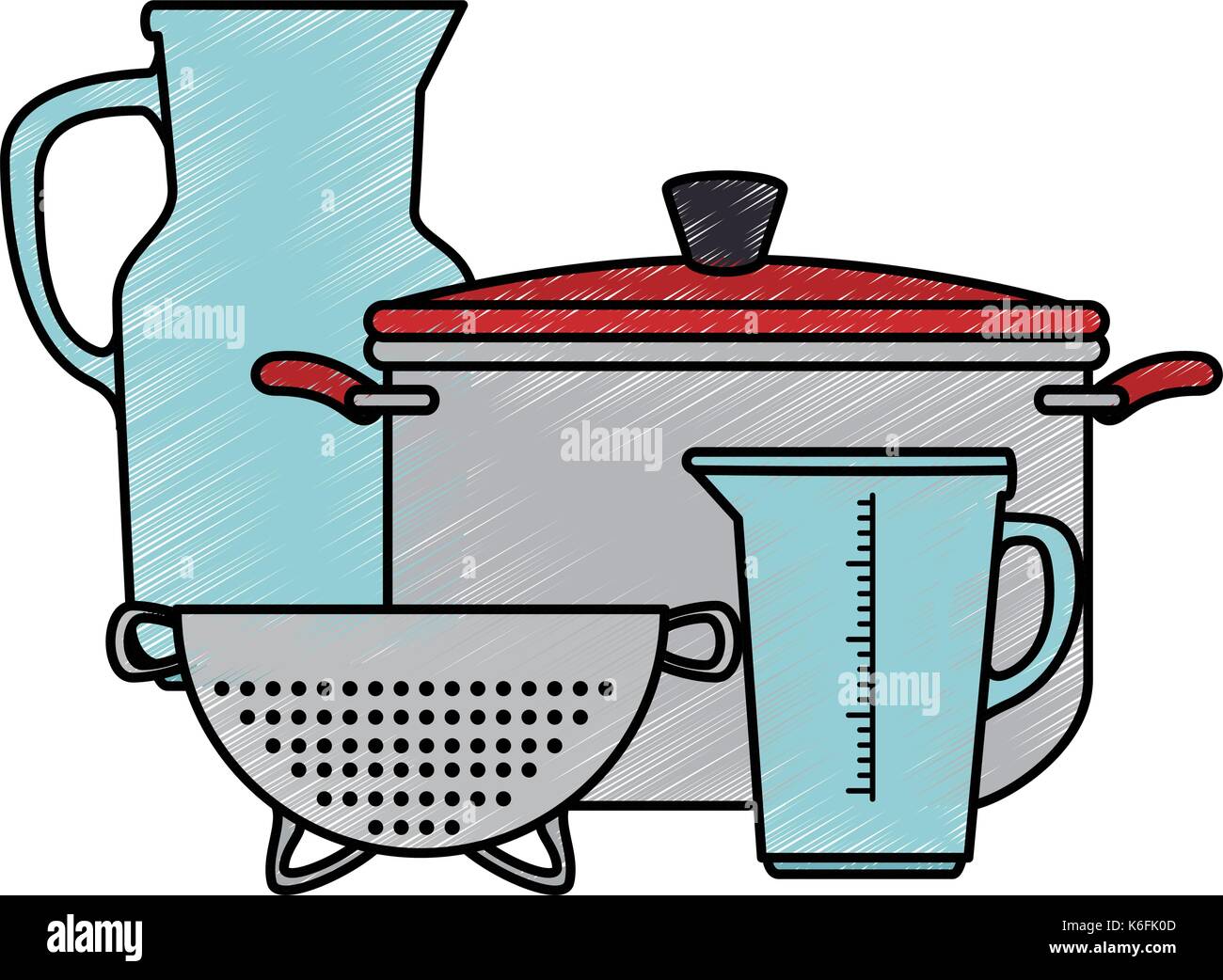 set of kitchen containers vector illustration design Stock Vector Image ...
