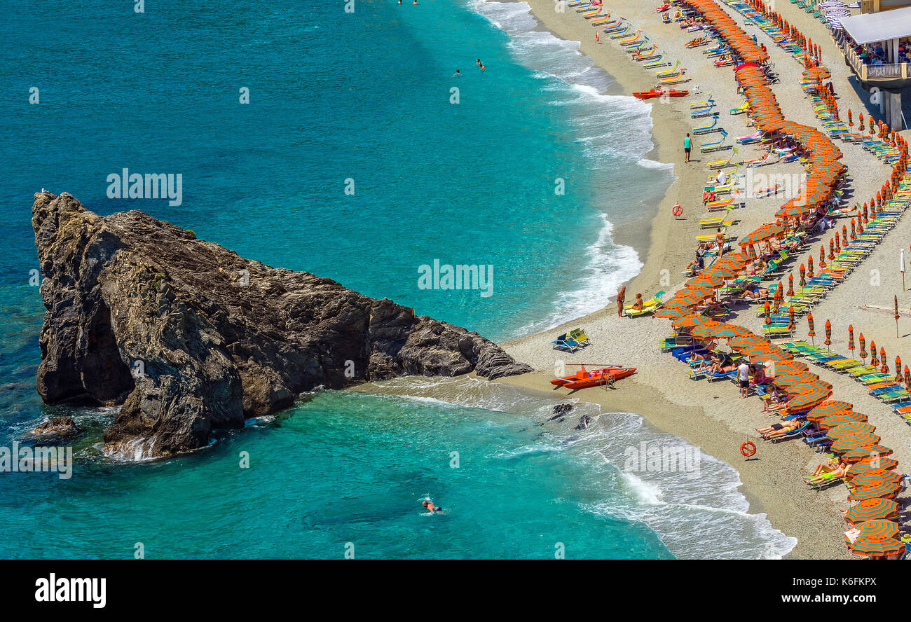 Italy Liguria 5 Terre National Park - Monterosso al mare - Beach of ...