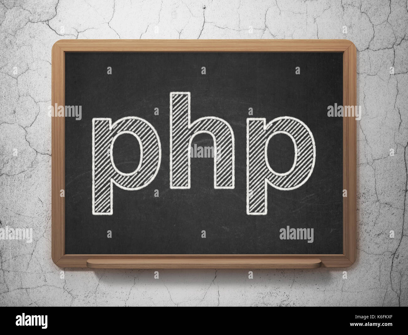 Database concept: Php on chalkboard background Stock Photo - Alamy