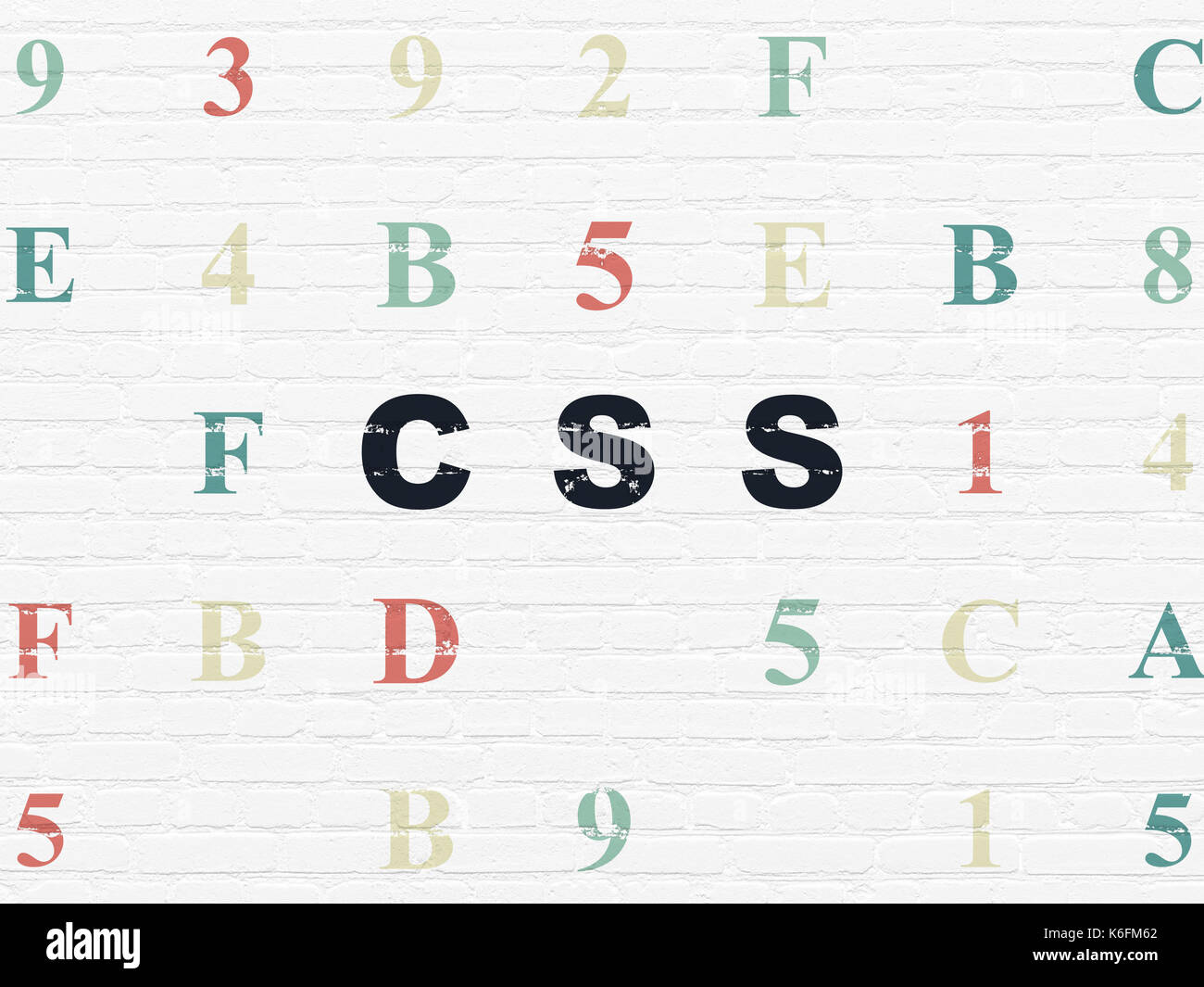Programming concept: Css on wall background Stock Photo - Alamy