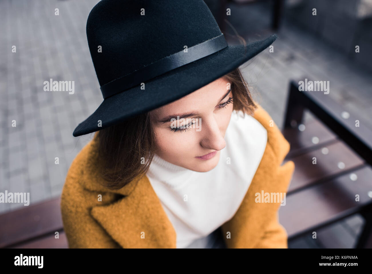 Stylish hat sit hi-res stock photography and images - Alamy