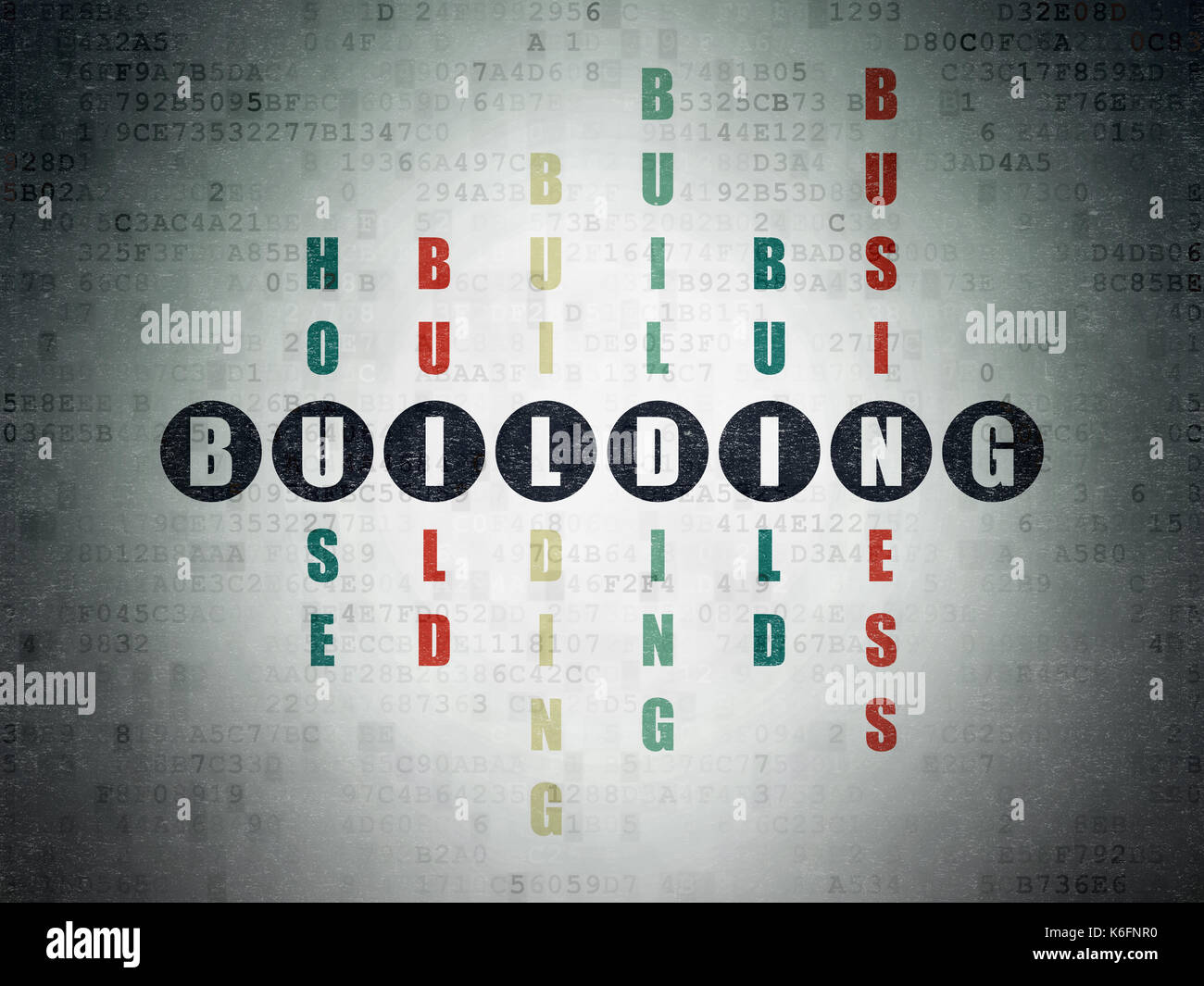 Construction concept: Building in Crossword Puzzle Stock Photo - Alamy