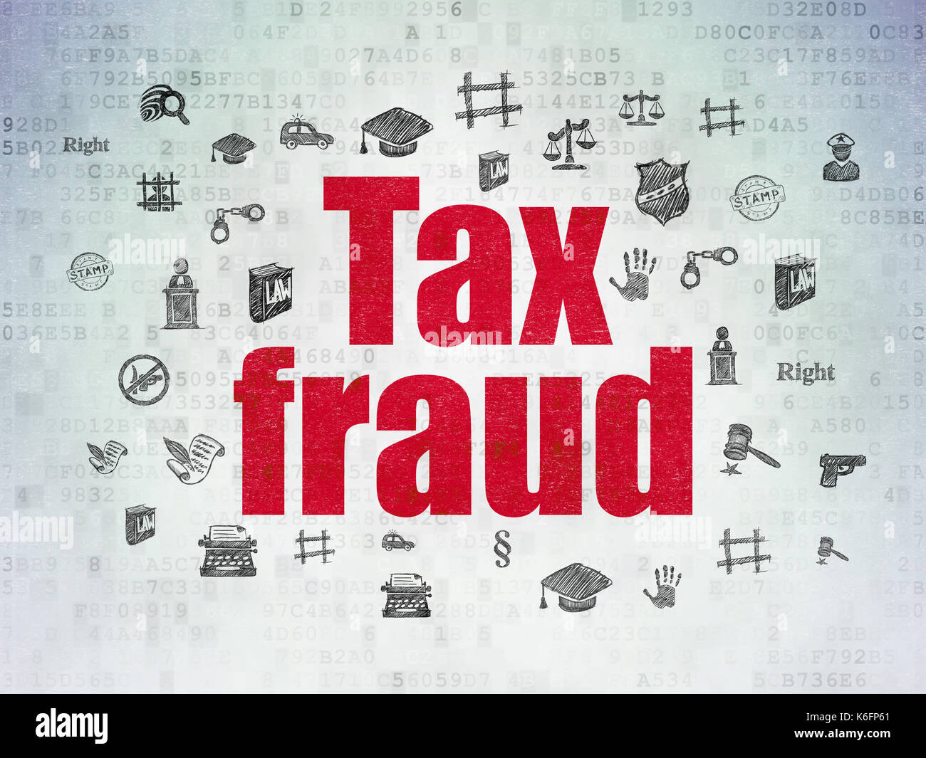 Law concept: Tax Fraud on Digital Data Paper background Stock Photo - Alamy