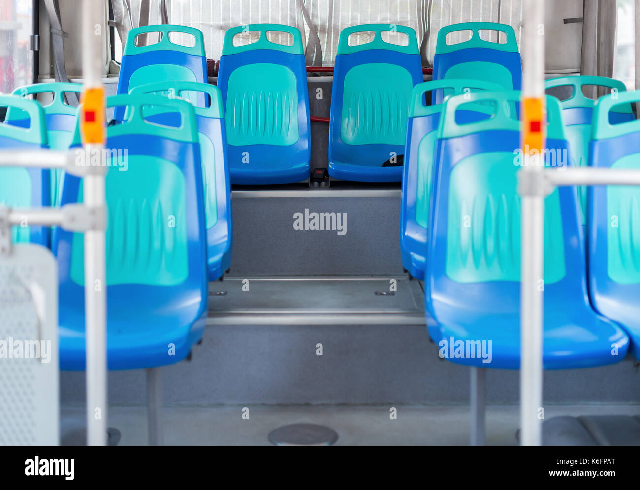 bus inside with empty seats Stock Photo - Alamy