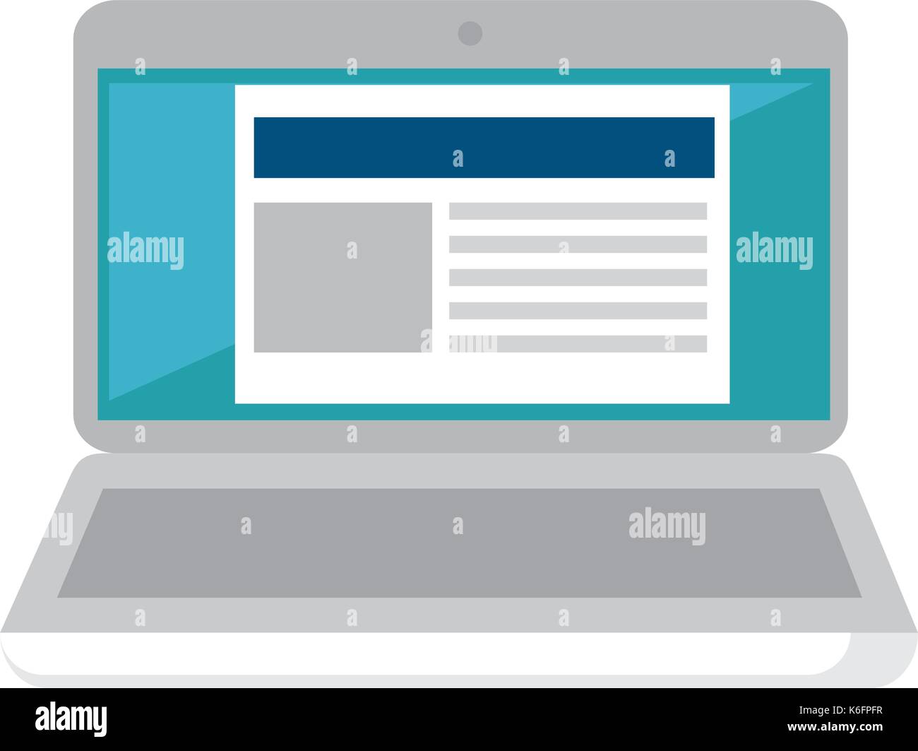 laptop computer with template vector illustration design Stock Vector ...