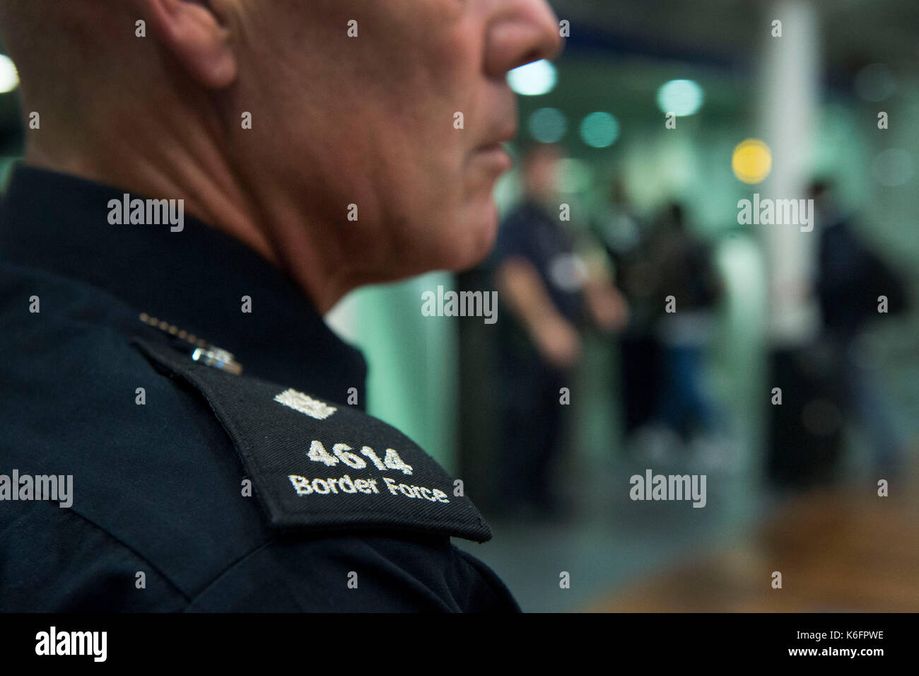 Embargoed to 1800 Tuesday September 12 A UK Border Force officer ...