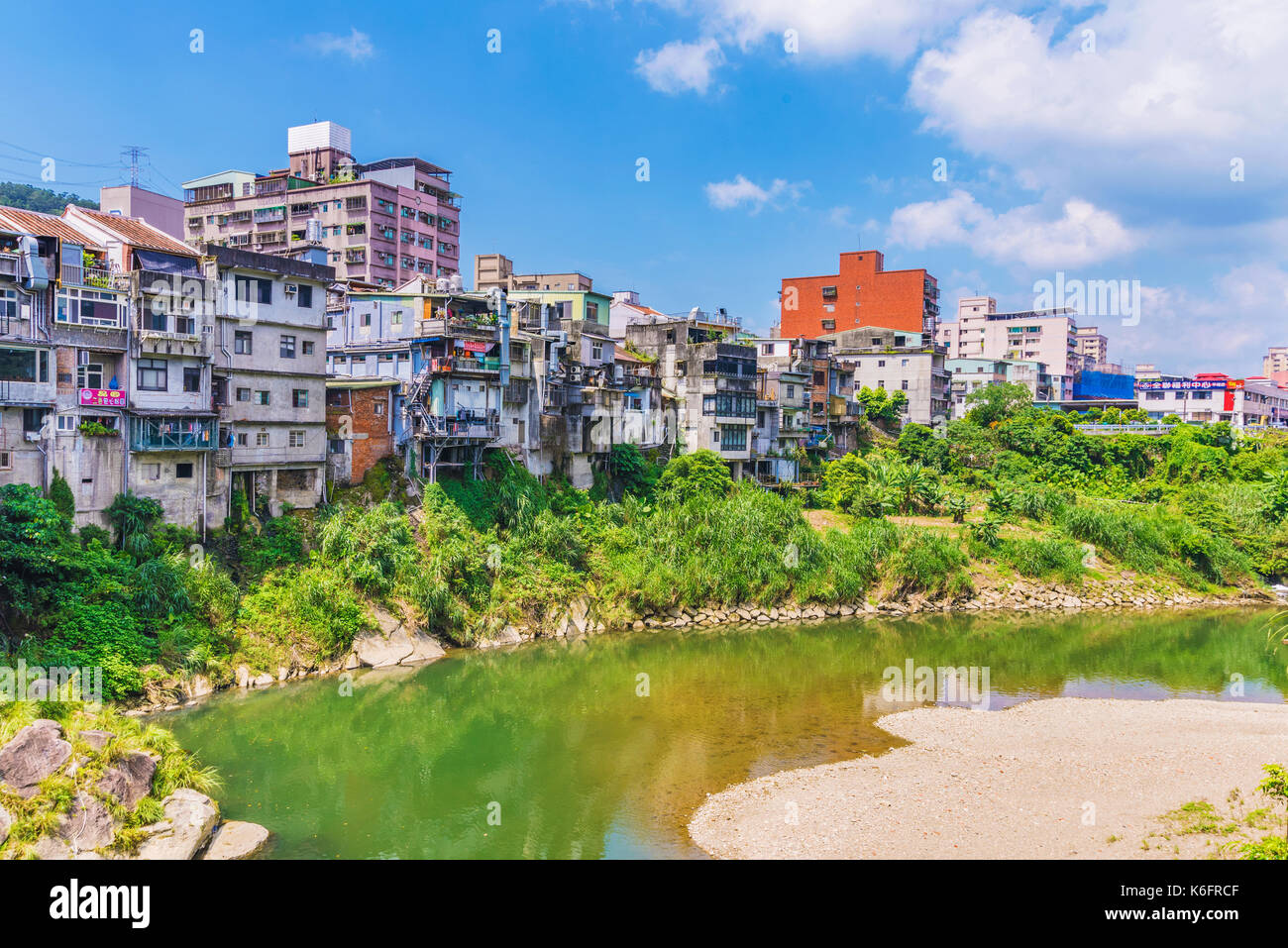 TAIPEI, TAIWAN - JUNE 29: This is the architecture and riverside area ...