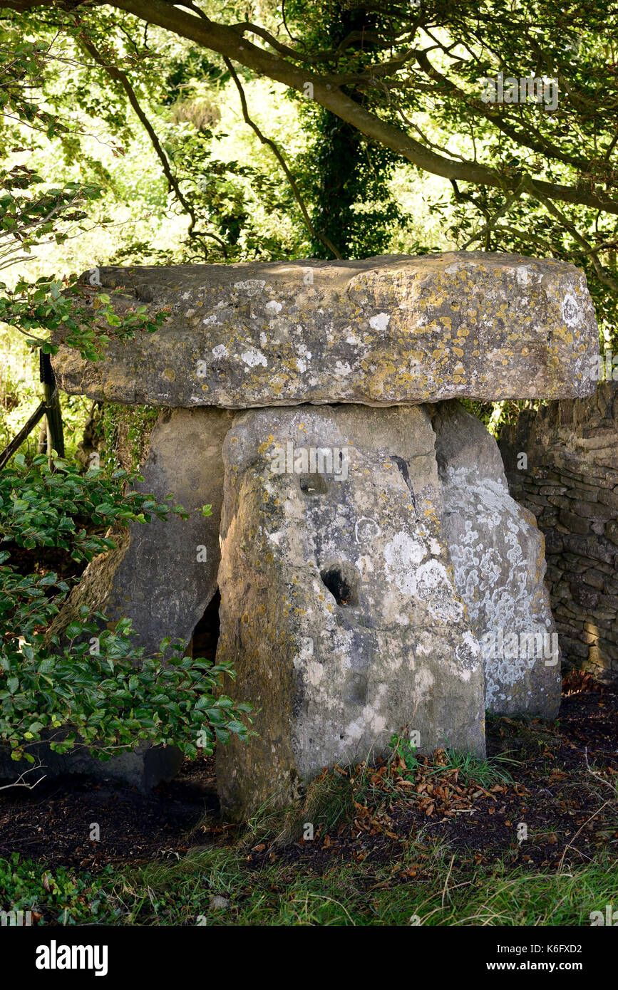 The Three Shire Stones, beside the route of the Fosse Way Roman road ...