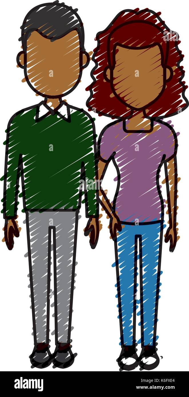 Young couple cartoon Stock Vector Image & Art - Alamy