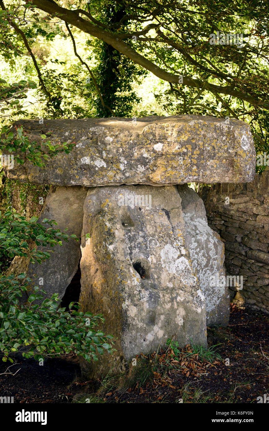 The Three Shire Stones, beside the route of the Fosse Way Roman road ...