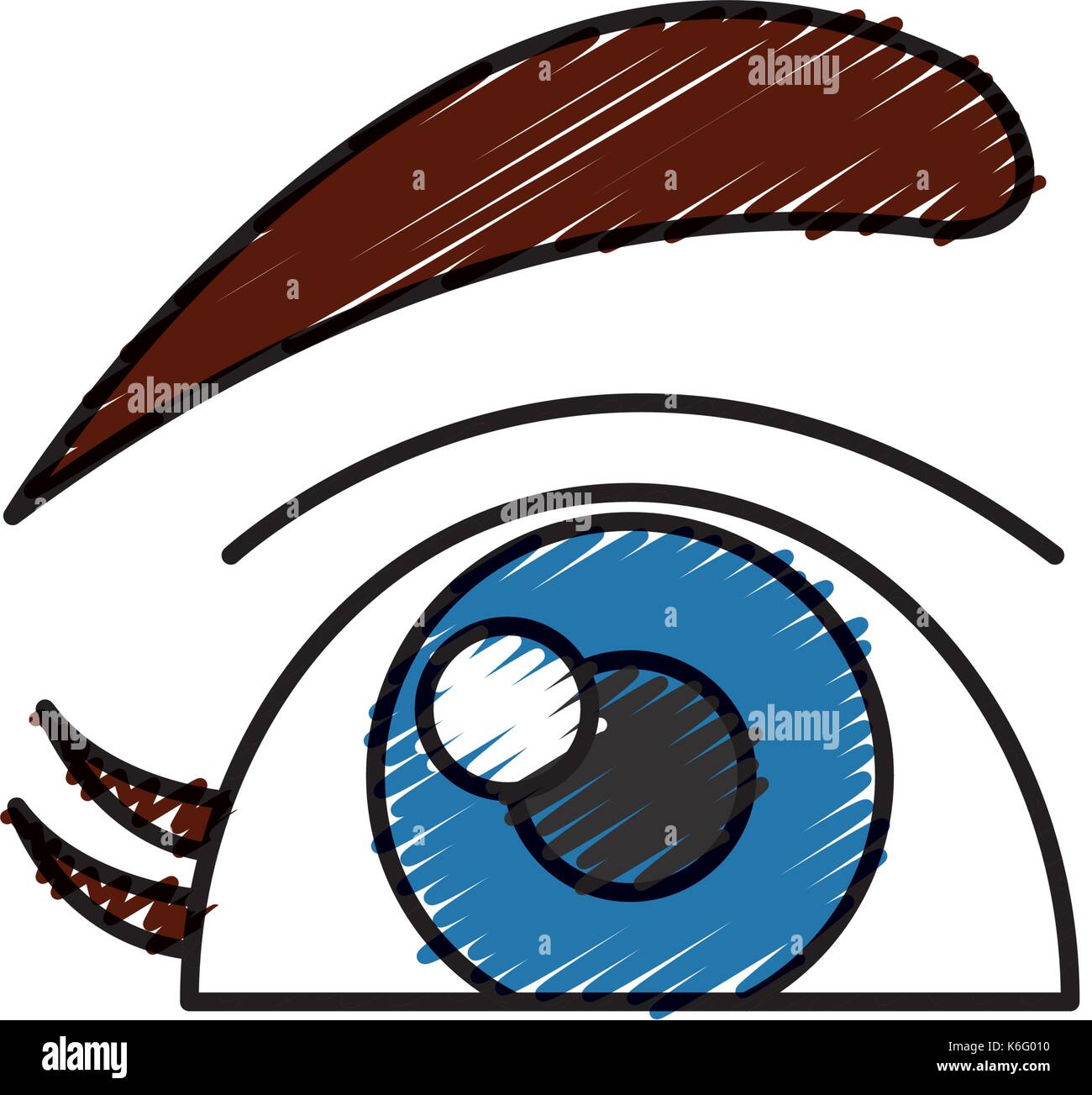 Beautiful eye cartoon Stock Vector Image & Art - Alamy