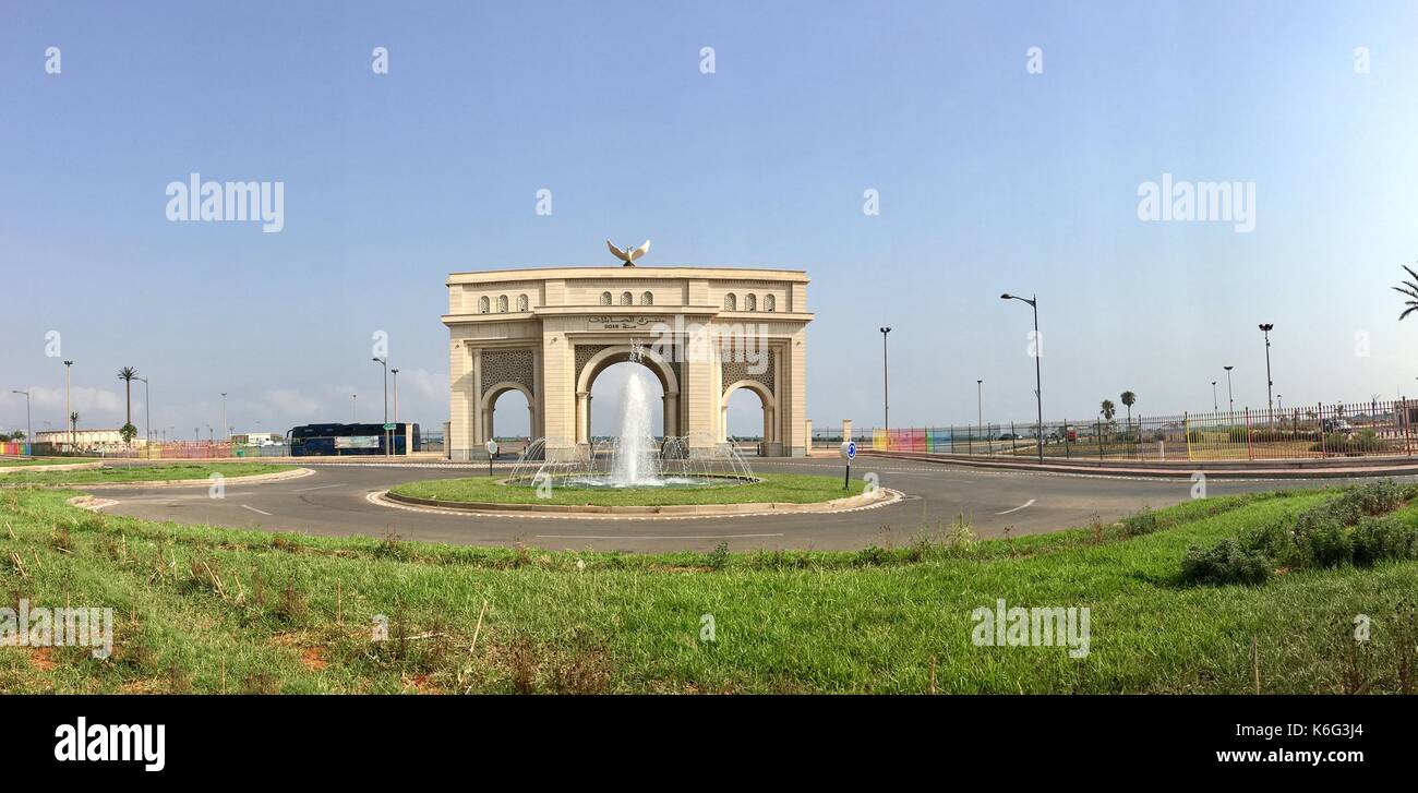 Sablette gate in Algiers built 2015.The gate is sampled as symbol of ...