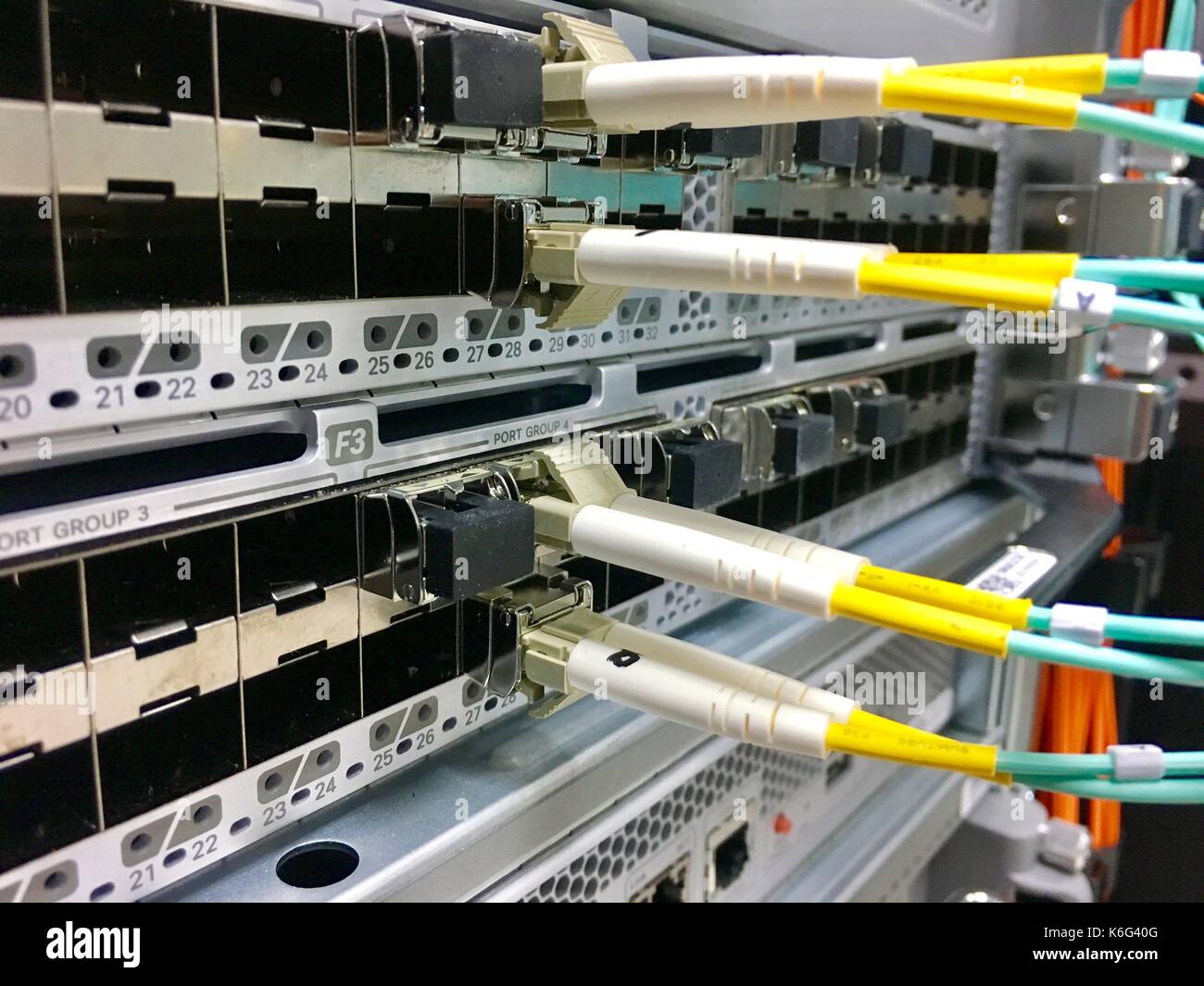 Fiber optic cables with connectors in group Stock Photo - Alamy