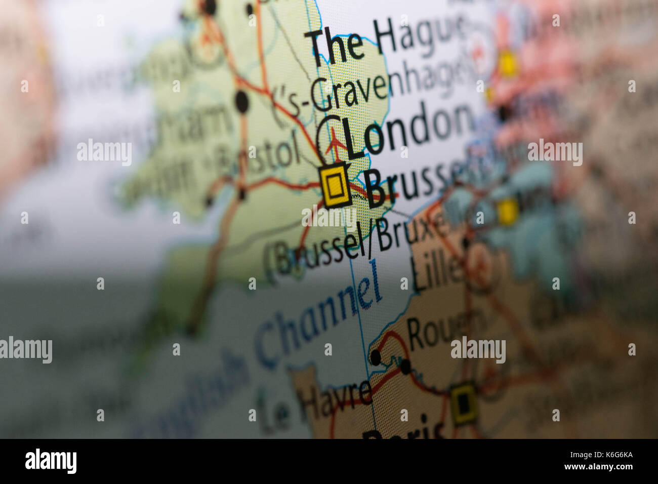 Uk road map hi-res stock photography and images - Alamy